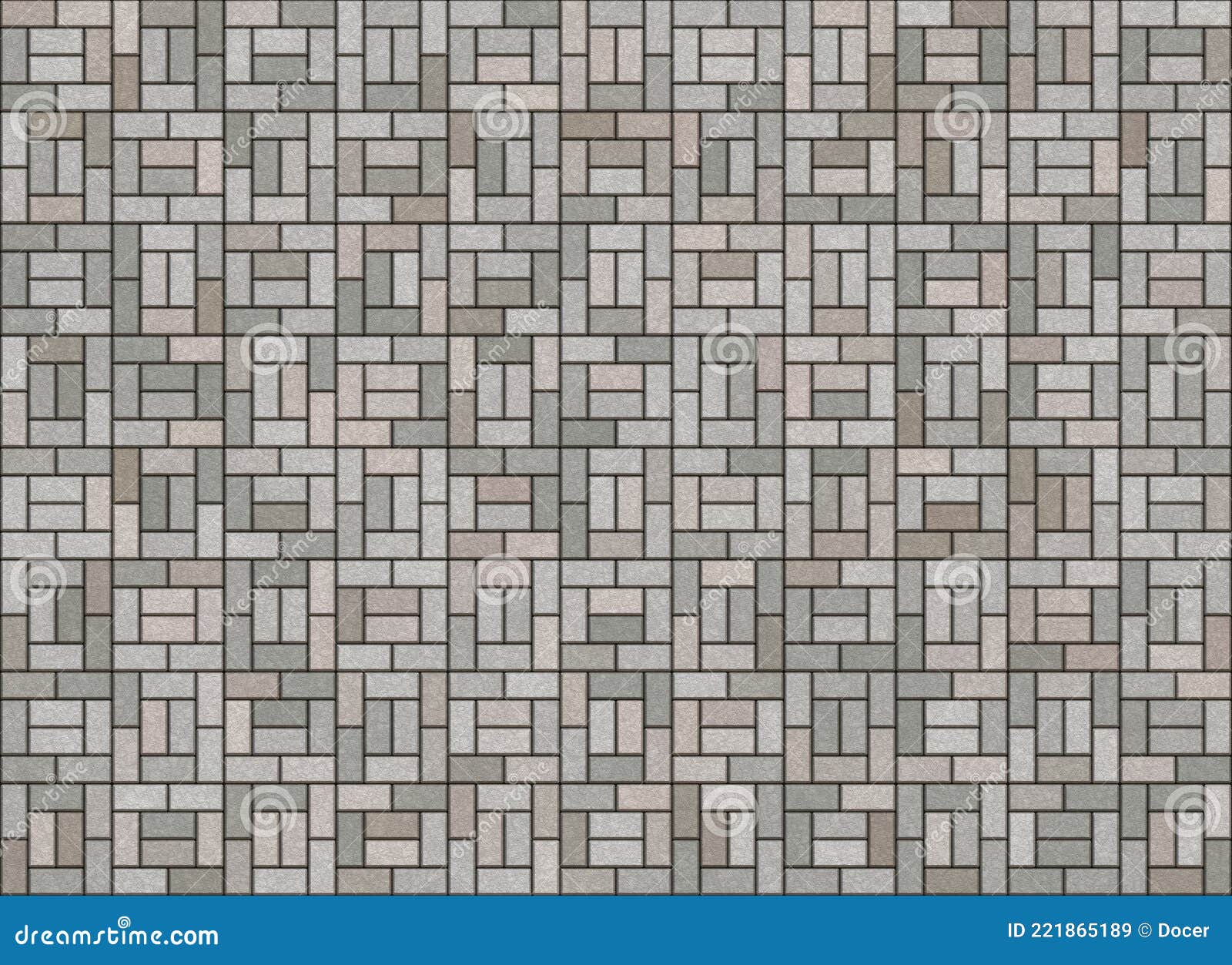 The Road is Paved with Paving Slabs Stock Illustration - Illustration ...