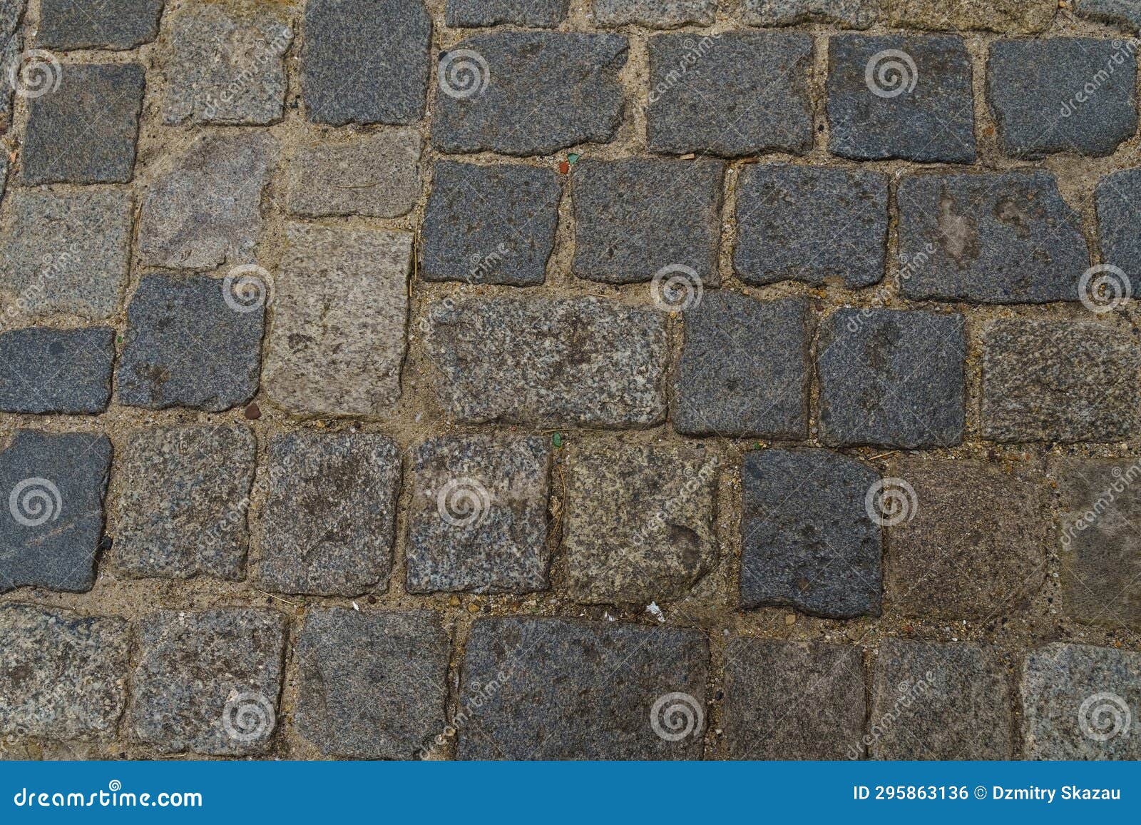 The Road is Paved with Square Granite Stones. Stock Photo - Image of ...