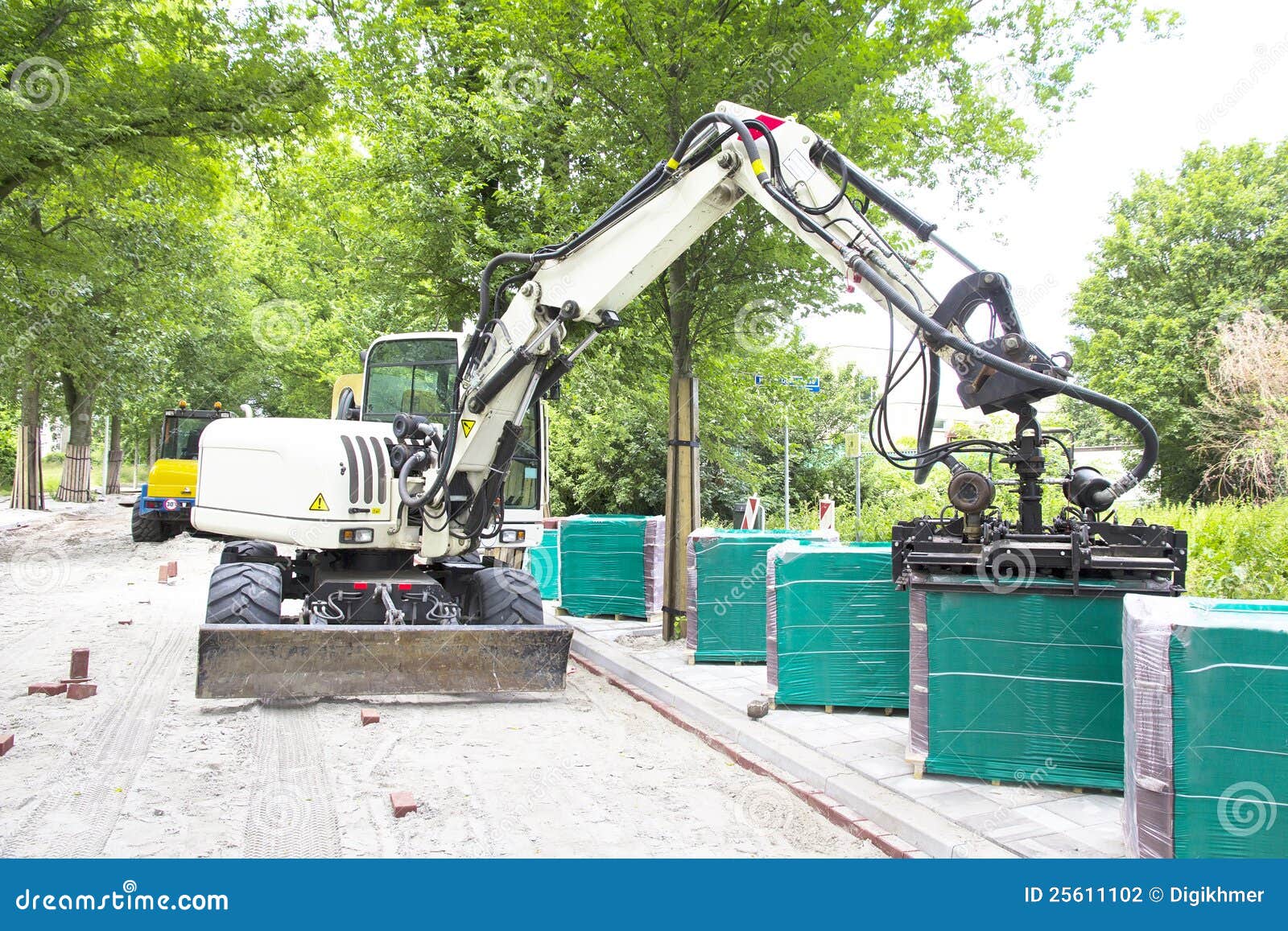 Road Paving, Heavy Machine stock photo. Image of grab - 25611102