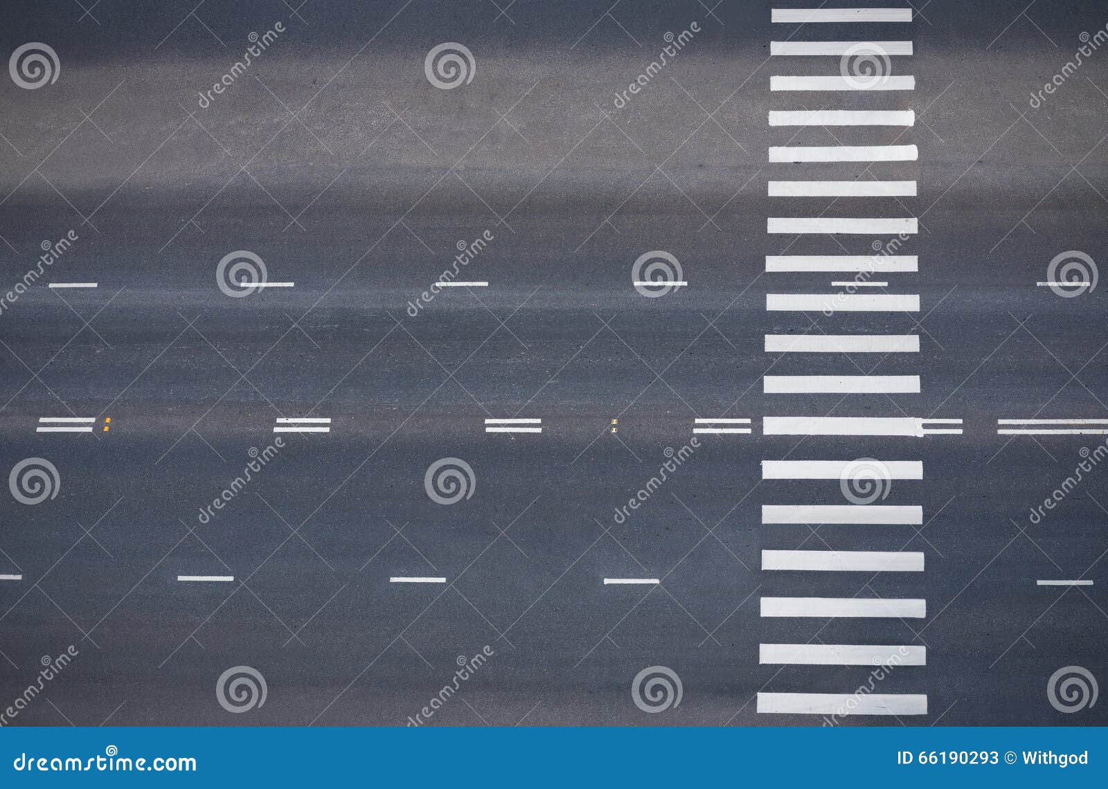 Road with Pedestrian Crossing, Top View Stock Image - Image of area ...