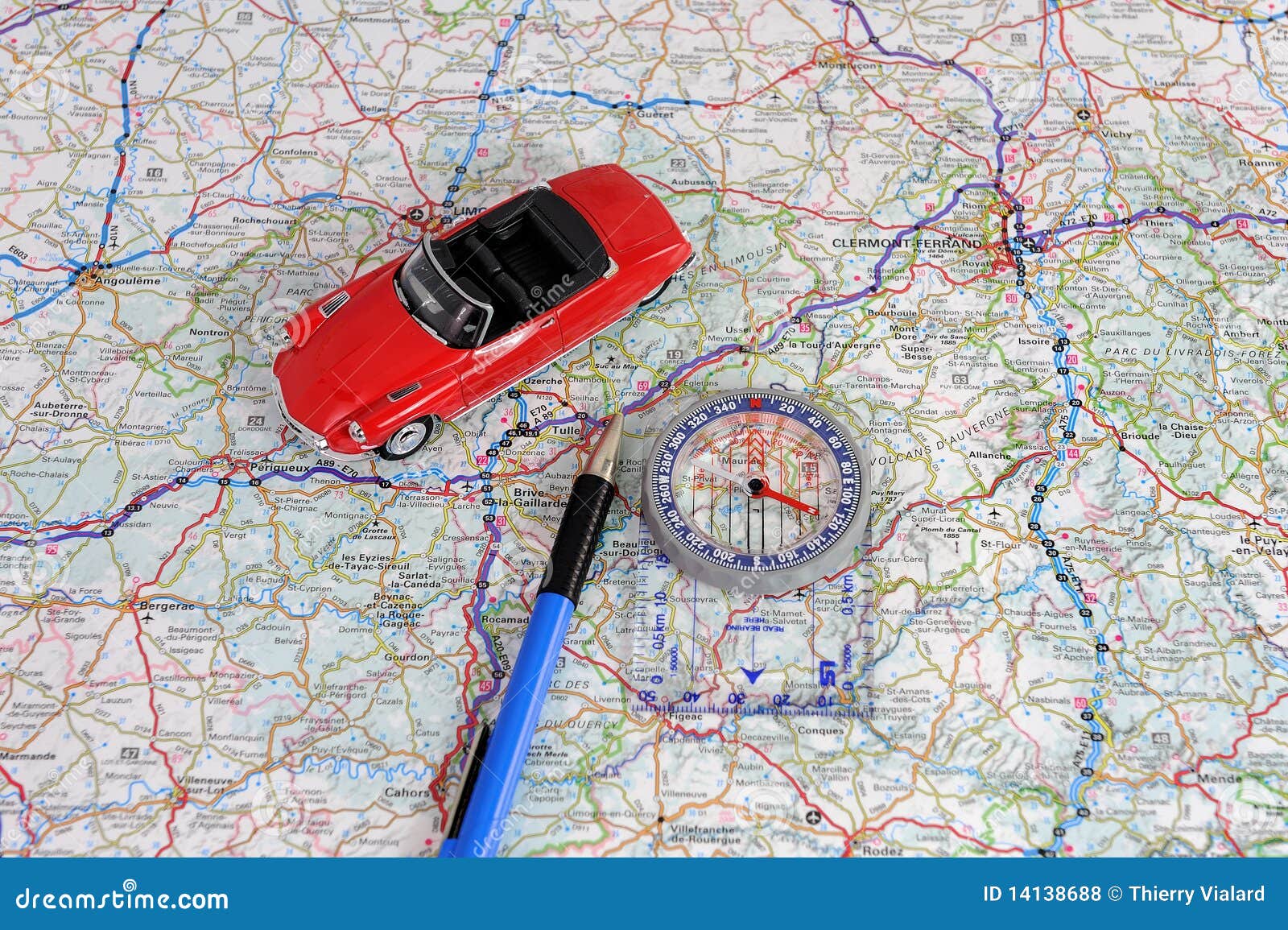 Road Map Plan And Compass Royalty-Free Stock Photography ...