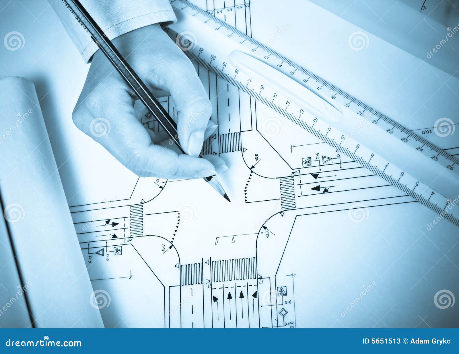 Road planning stock image. Image of contractor, architectural - 5651513