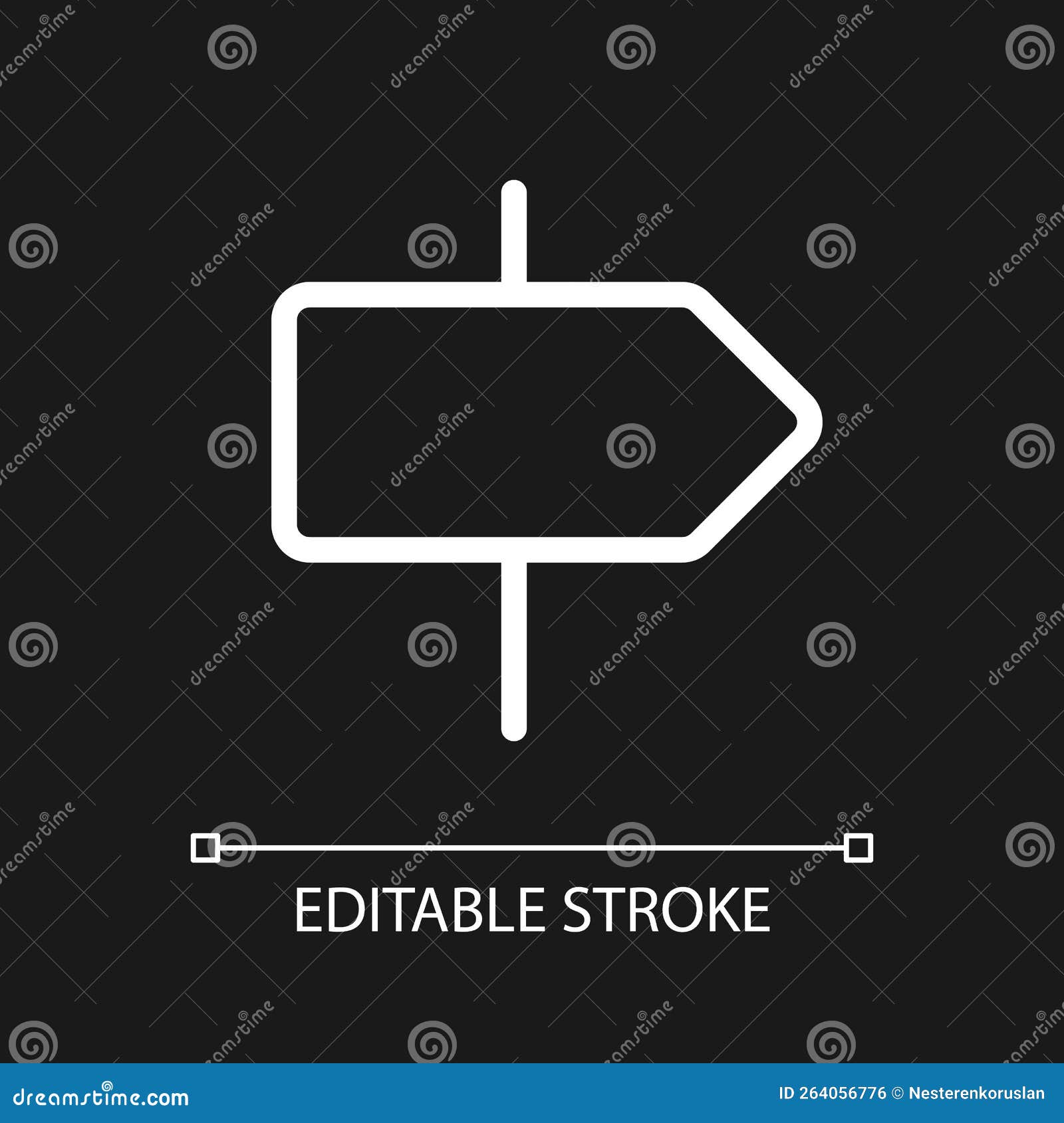 Road Pointer Pixel Perfect White Linear Ui Icon for Dark Theme Stock ...