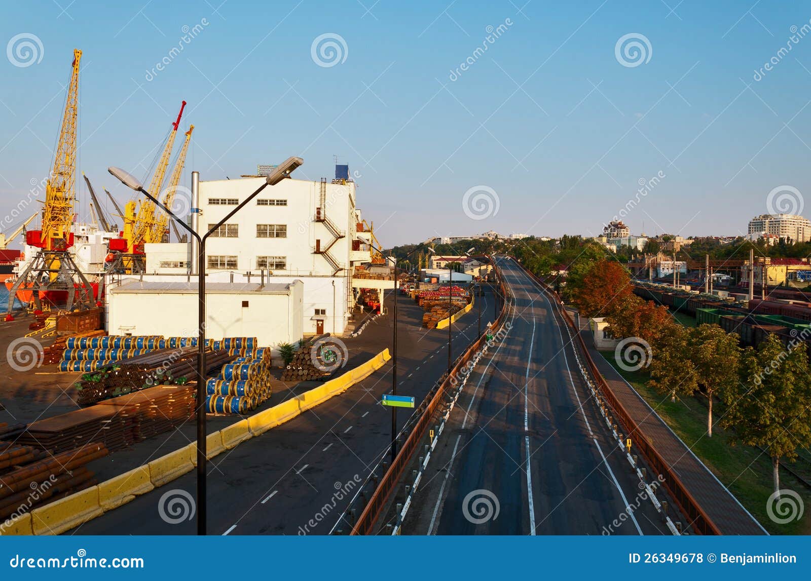 Road in Port stock photo. Image of industry, heavy, driving - 26349678