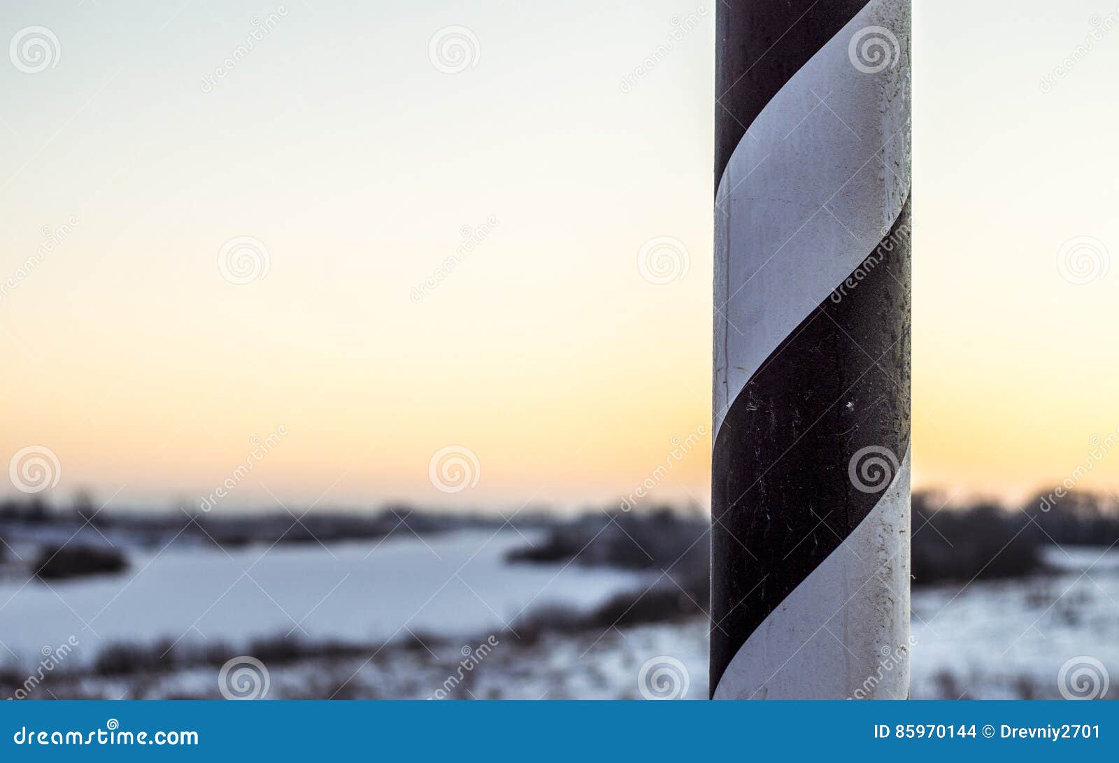 Road Post Sticker Strip Reflector the Side of the Road Stock Photo ...
