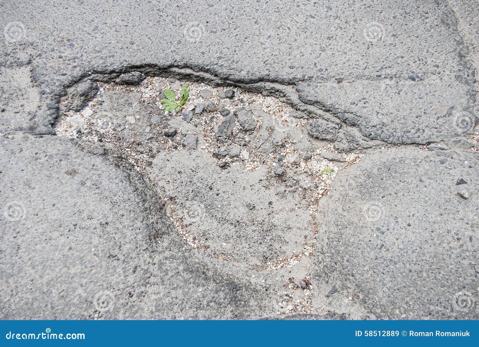 Road with potholes stock image. Image of dark, town, texture - 58512889