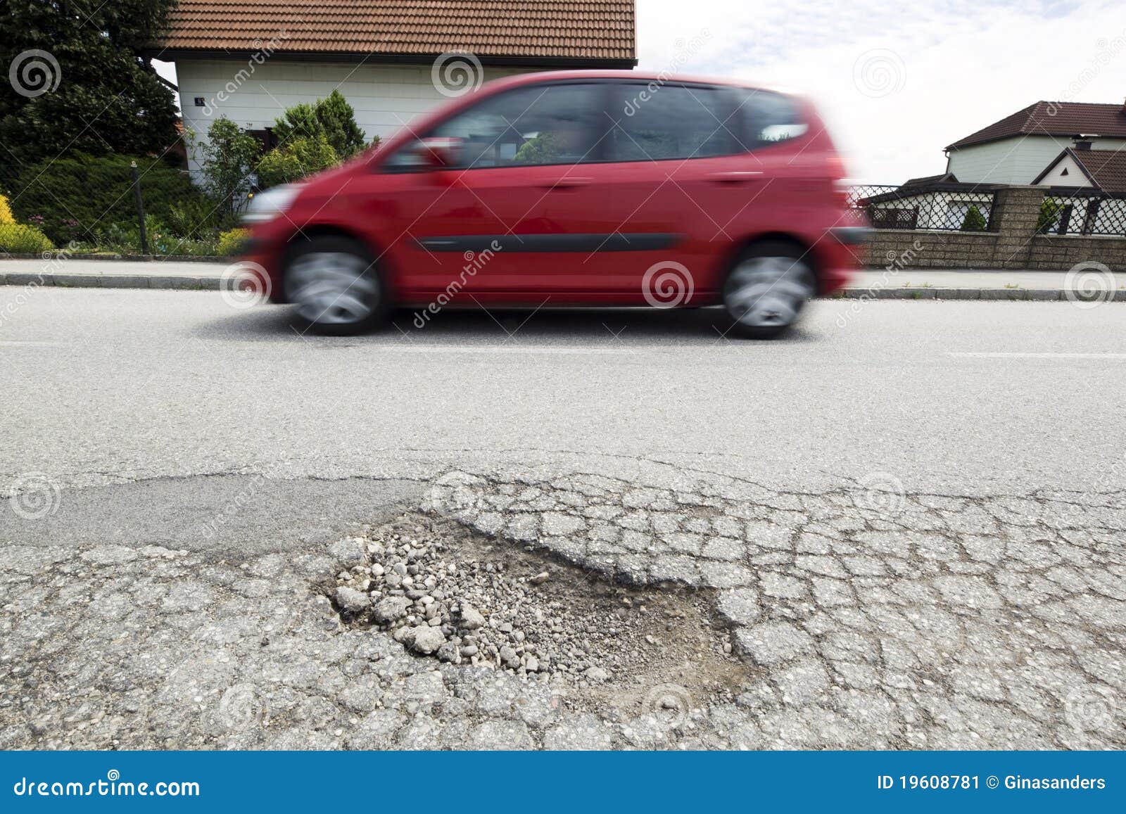Road with Potholes. Frost Heave Stock Image - Image of street ...