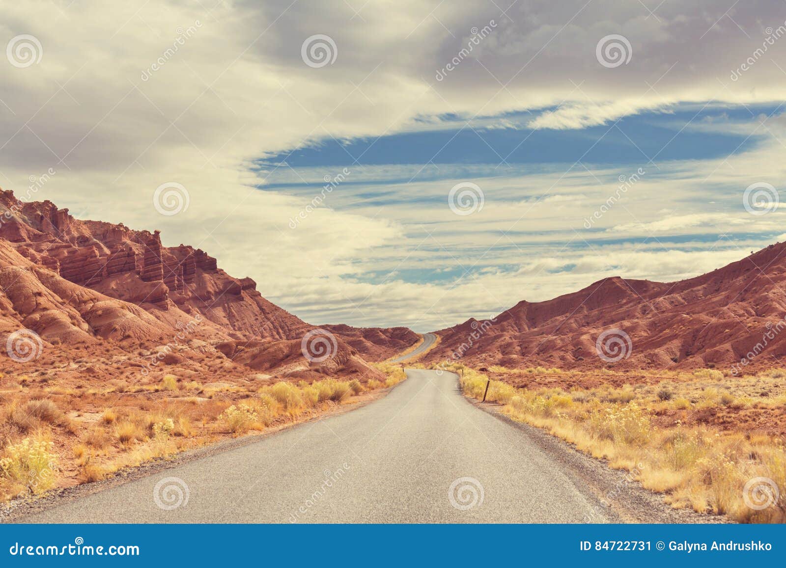 Road in prairie stock image. Image of landscape, path - 84722731