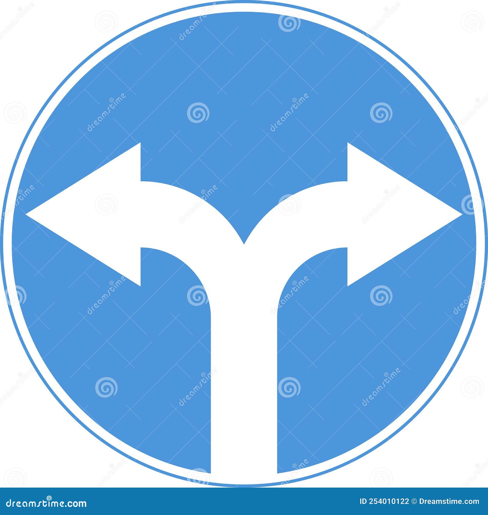 Road Prescriptive Sign. Move Right or Left. Stock Vector - Illustration ...