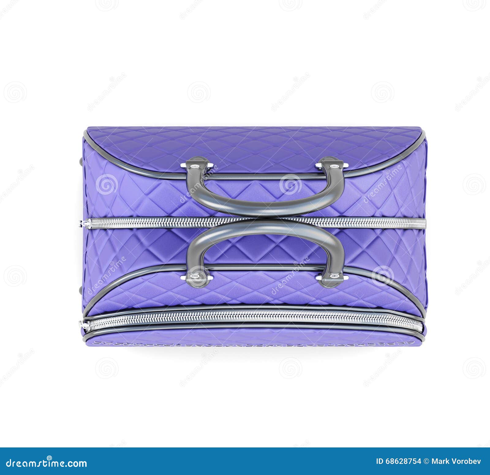 Road Quilted Bag Isolated on White Background. Top View Stock ...