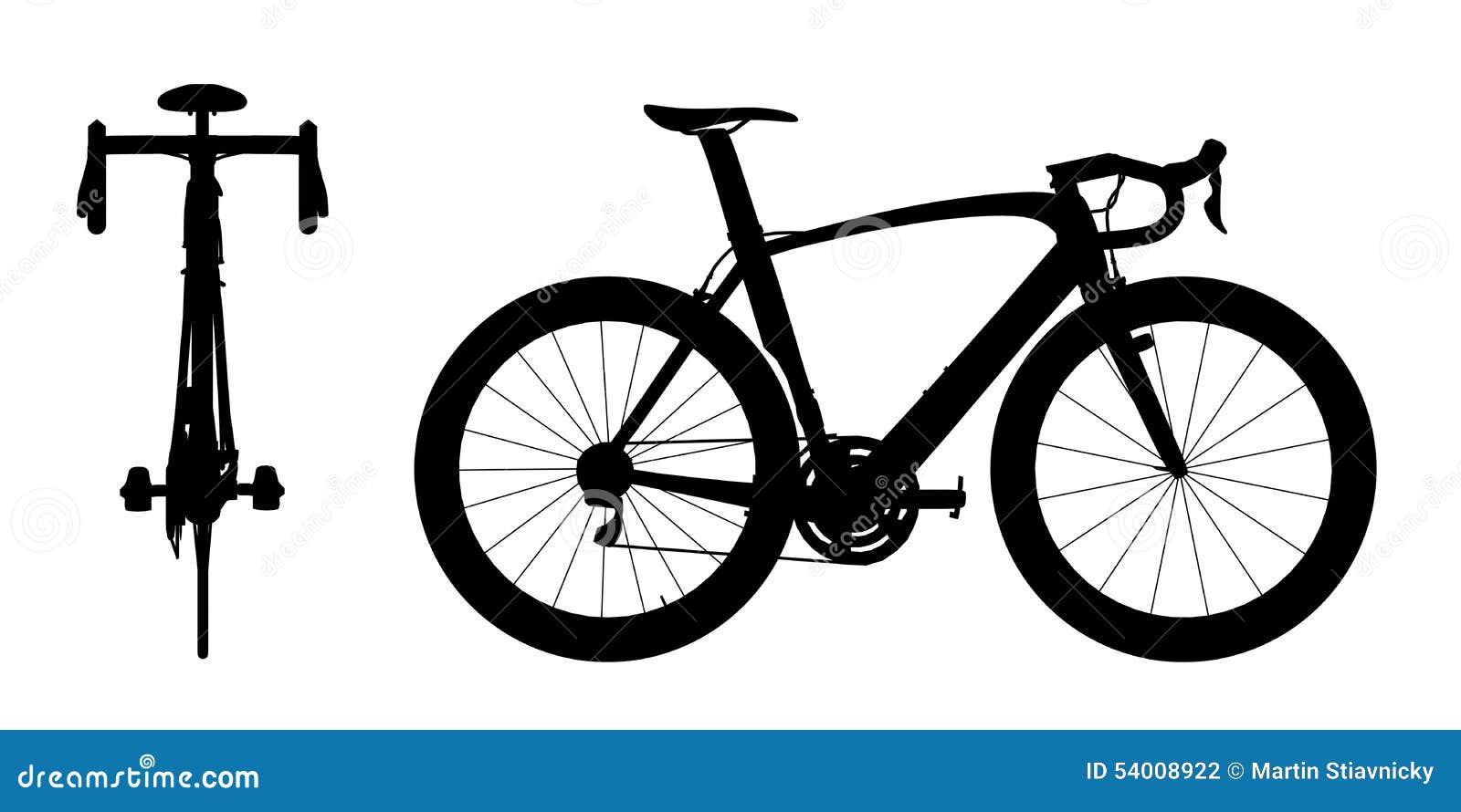 Road Racing Bike Silhouette 2in1 B Stock Photography | CartoonDealer ...