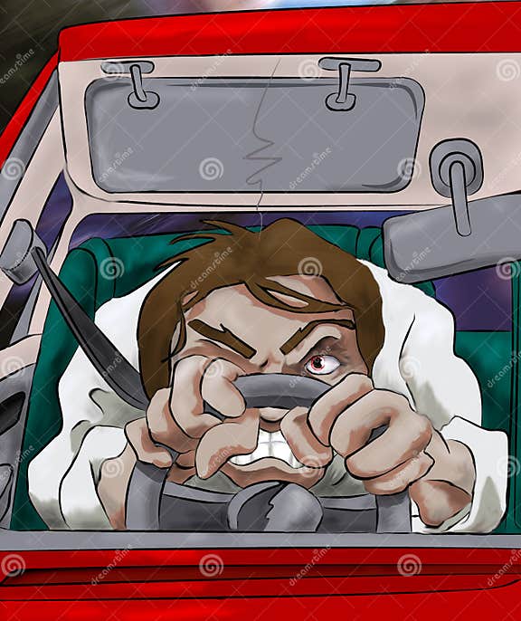 Road rage stock illustration. Illustration of late, cross - 668898
