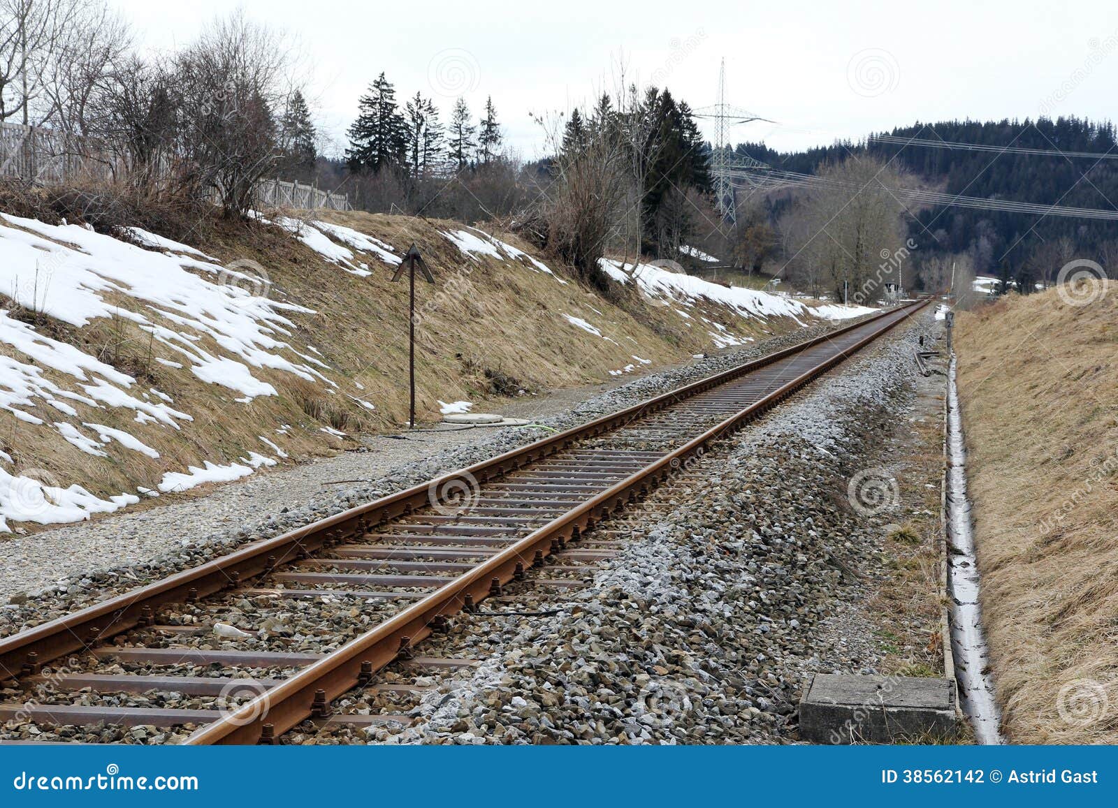Road rails stock photo. Image of rails, corner, continue - 38562142
