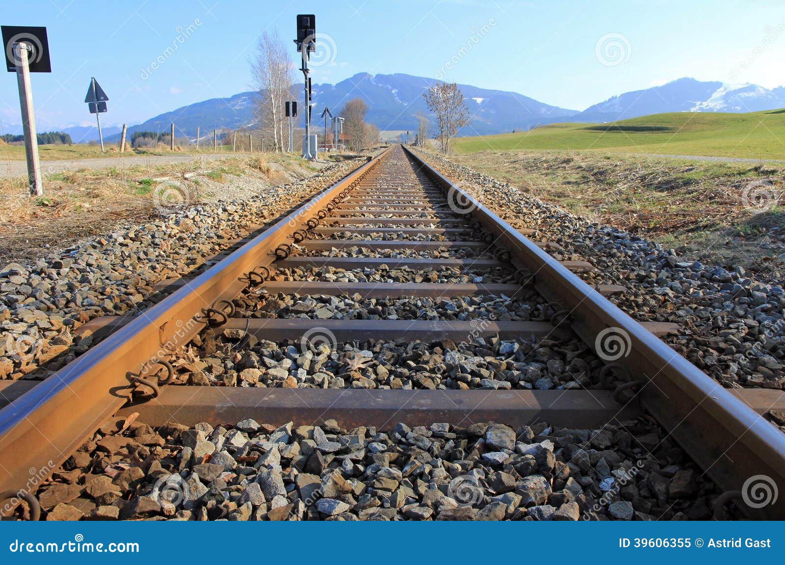 Road rails stock image. Image of german, stones, leave - 39606355