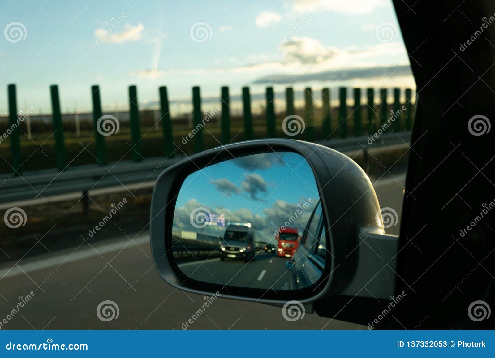 Road in the Rearview Mirror Stock Image - Image of city, dynamic: 137332053