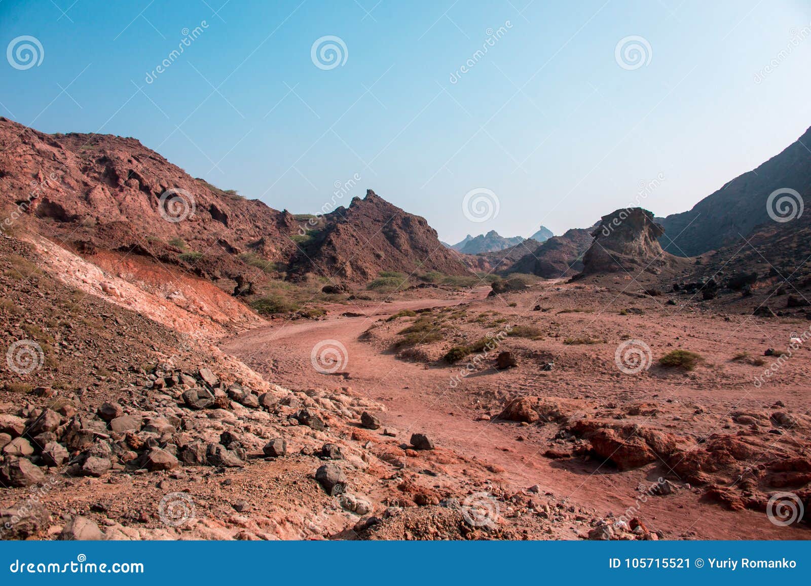 Road through the Red Desert Mountains Stock Image - Image of nature ...
