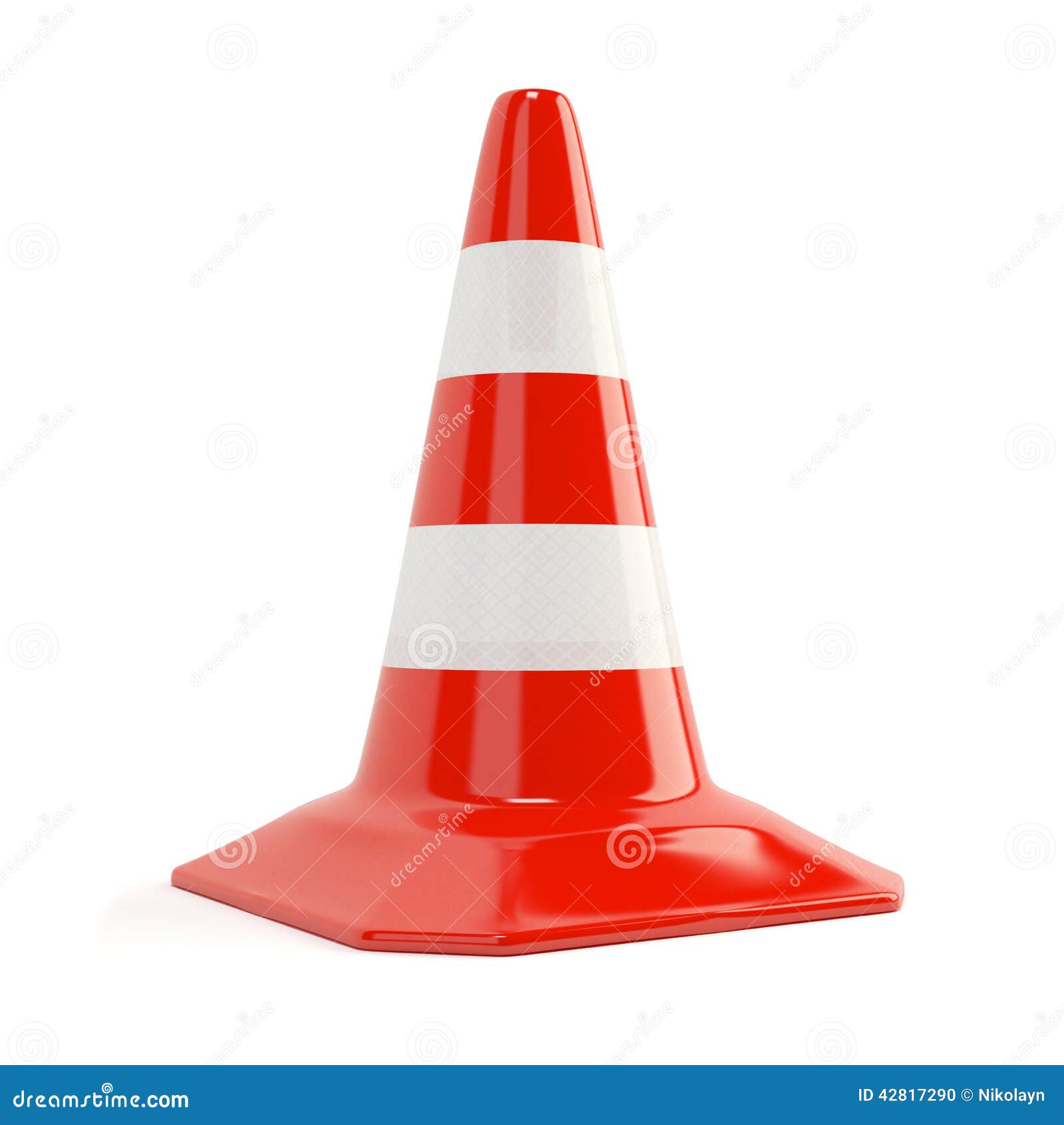 Road red traffic cone stock photo. Image of single, sign - 42817290