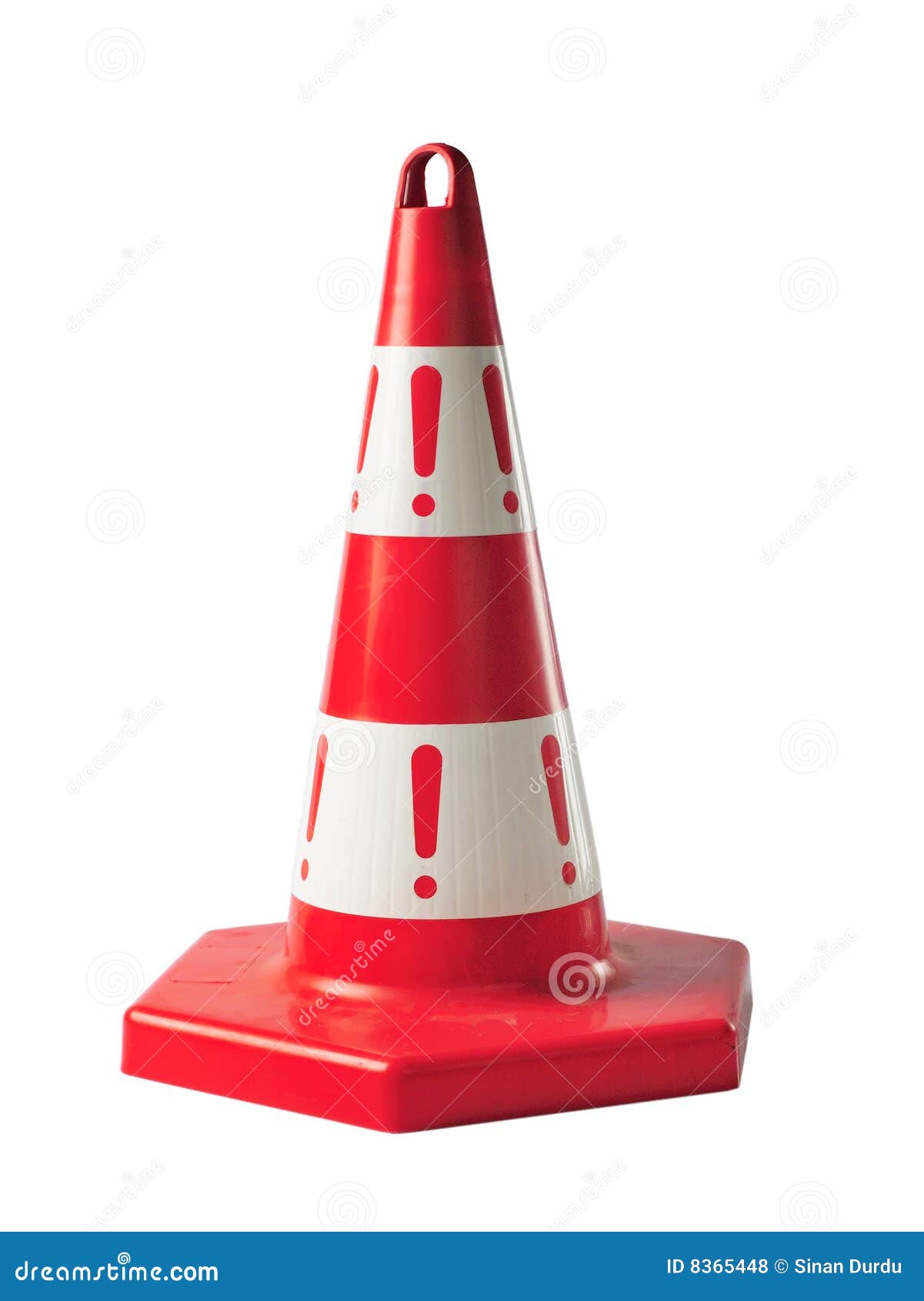 Road Red-white Cones on a White Background Stock Photo - Image of stop ...
