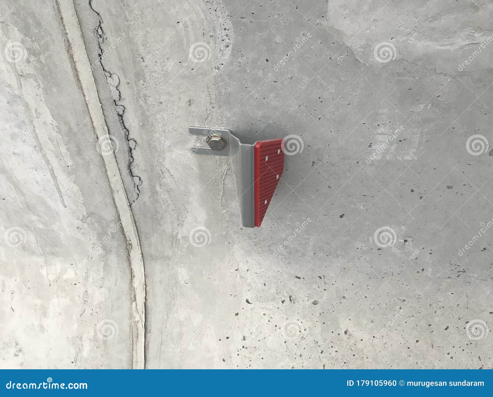 Road Reflector Objects Fixed on the Crash Barriers Made of Concrete and ...