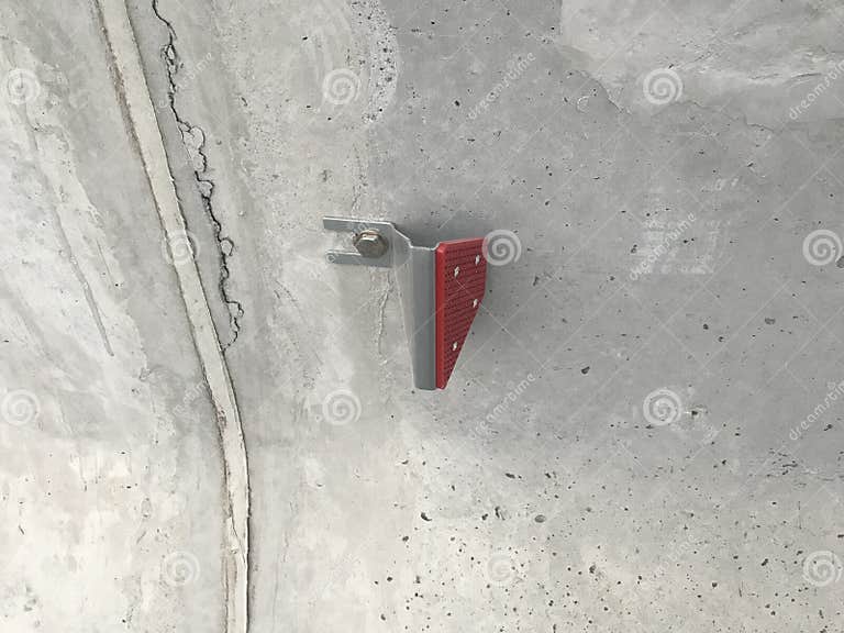 Road Reflector Objects Fixed on the Crash Barriers Made of Concrete and ...