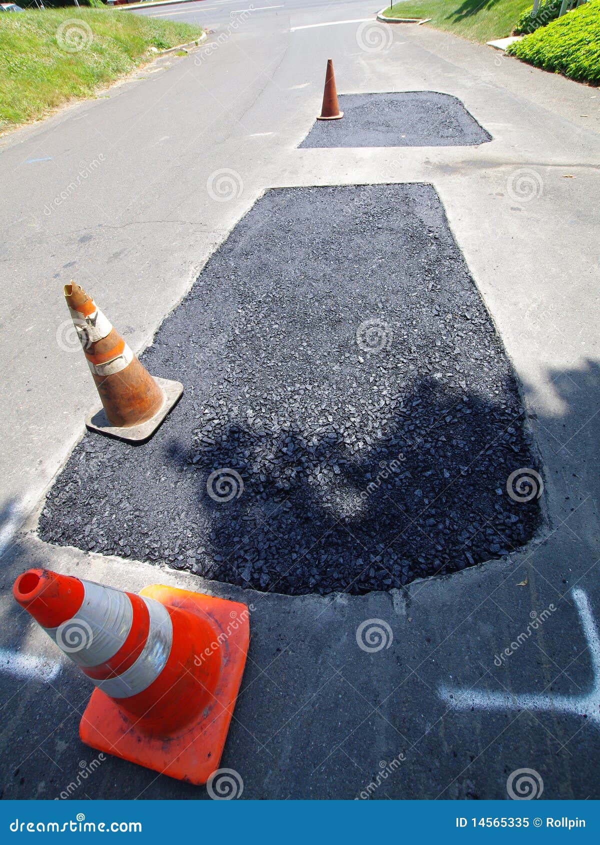 Road Repair, Freshly Tar with Stones 2 Stock Image - Image of repair ...