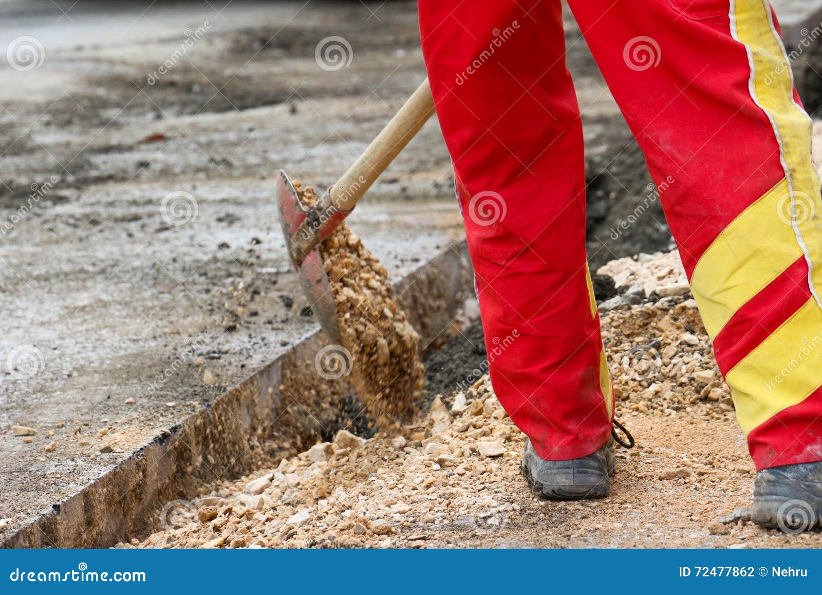 Road repairing works stock photo. Image of working, technology - 72477862