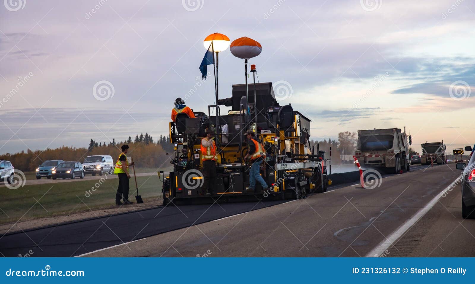 Road Repairs . Repaving the Highway Editorial Photography - Image of ...