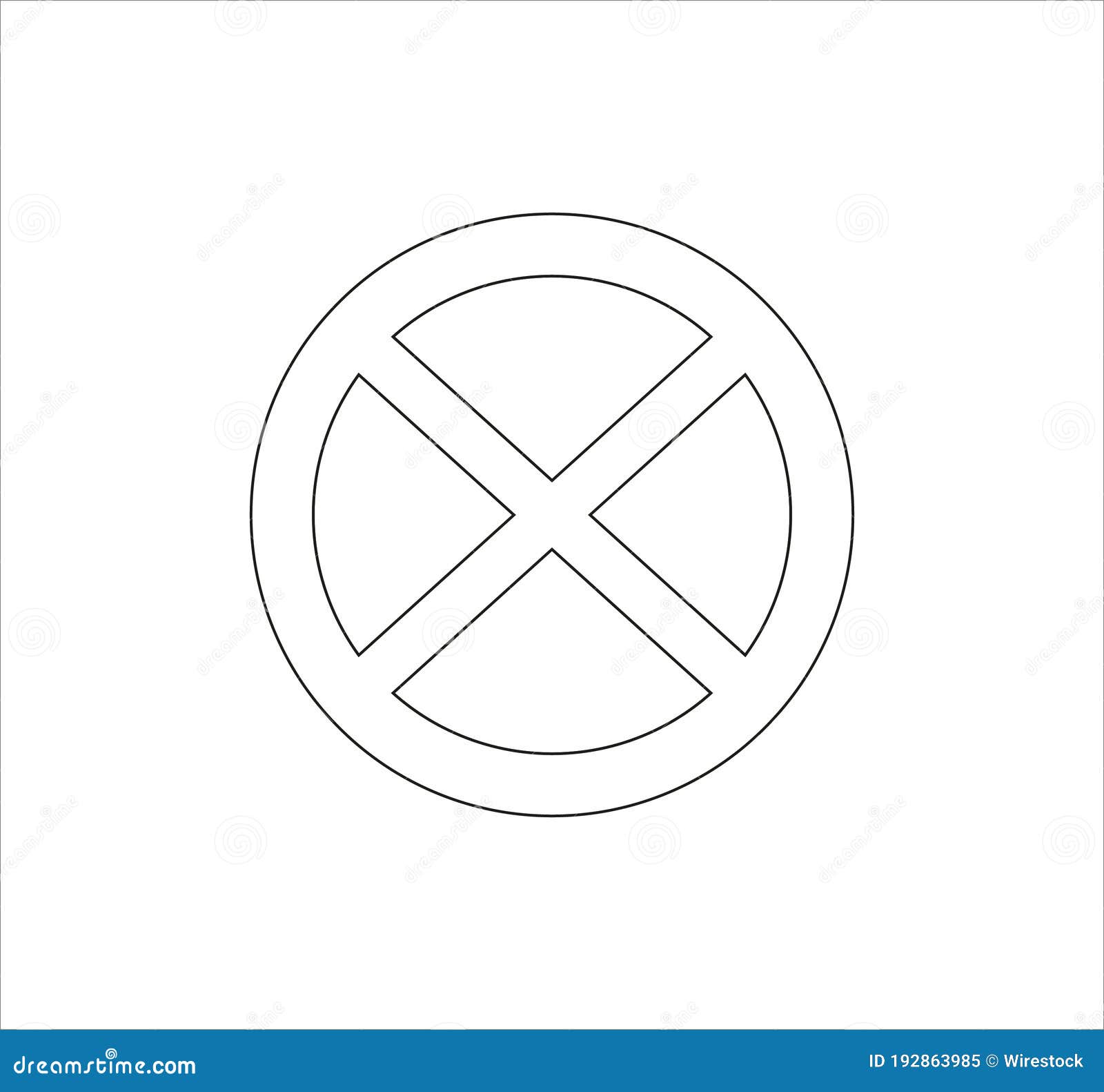 Road Restriction Sign Icon for Web and Mobile Design Isolated on a ...