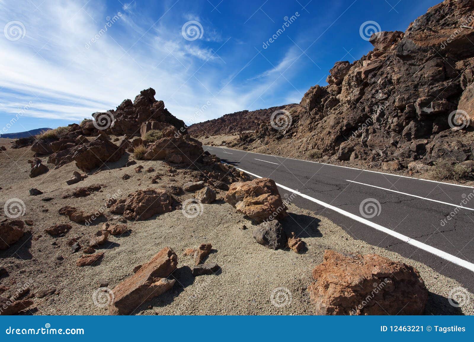 Road on the rocks stock image. Image of road, blue, country - 12463221