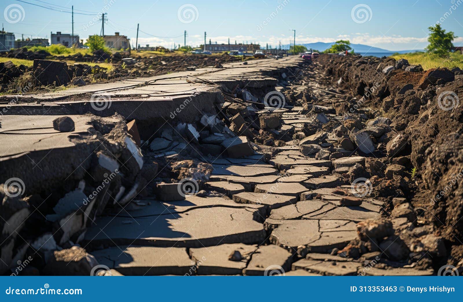 Road with Rocks on Side stock image. Image of roadside - 313353463
