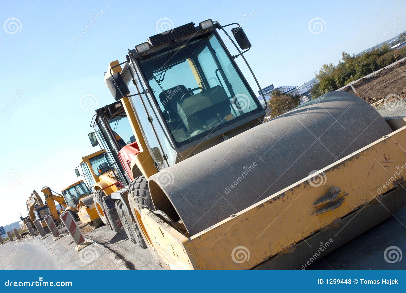 Road roller stock photo. Image of occupation, break, drive - 1259448