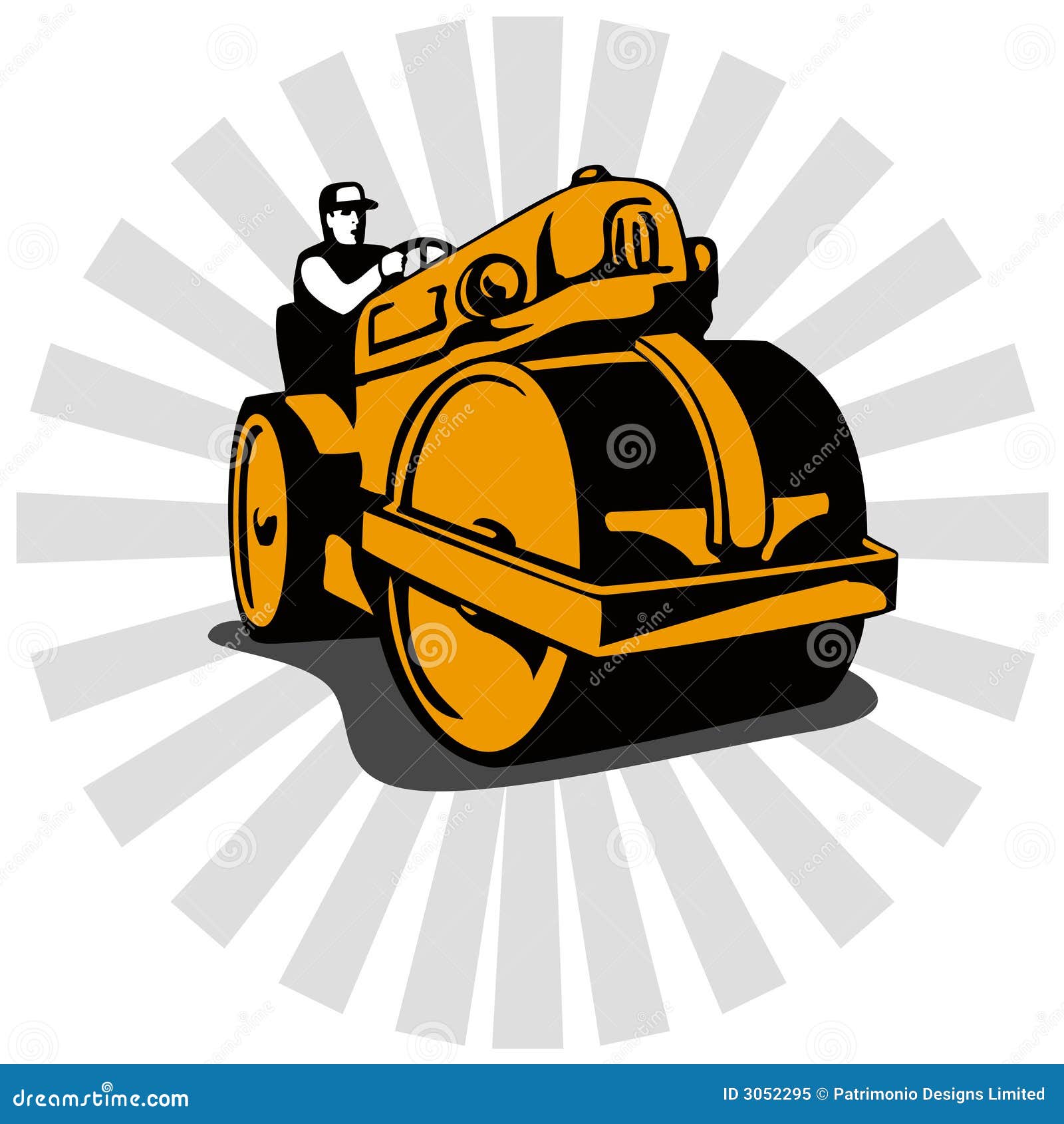 Road roller stock illustration. Illustration of white - 3052295