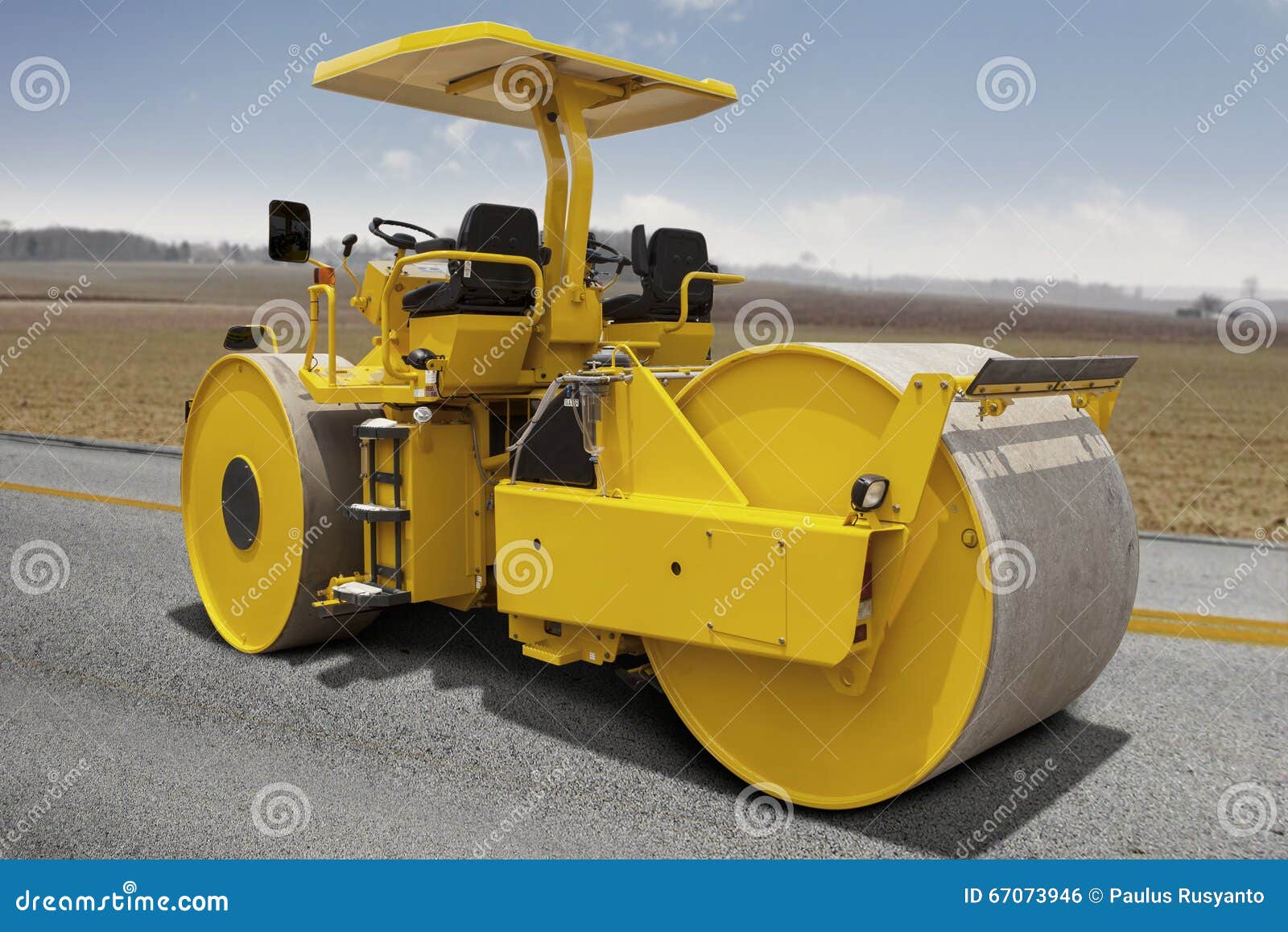 Road Roller Compacting Asphalt Stock Photo - Image of compactor ...