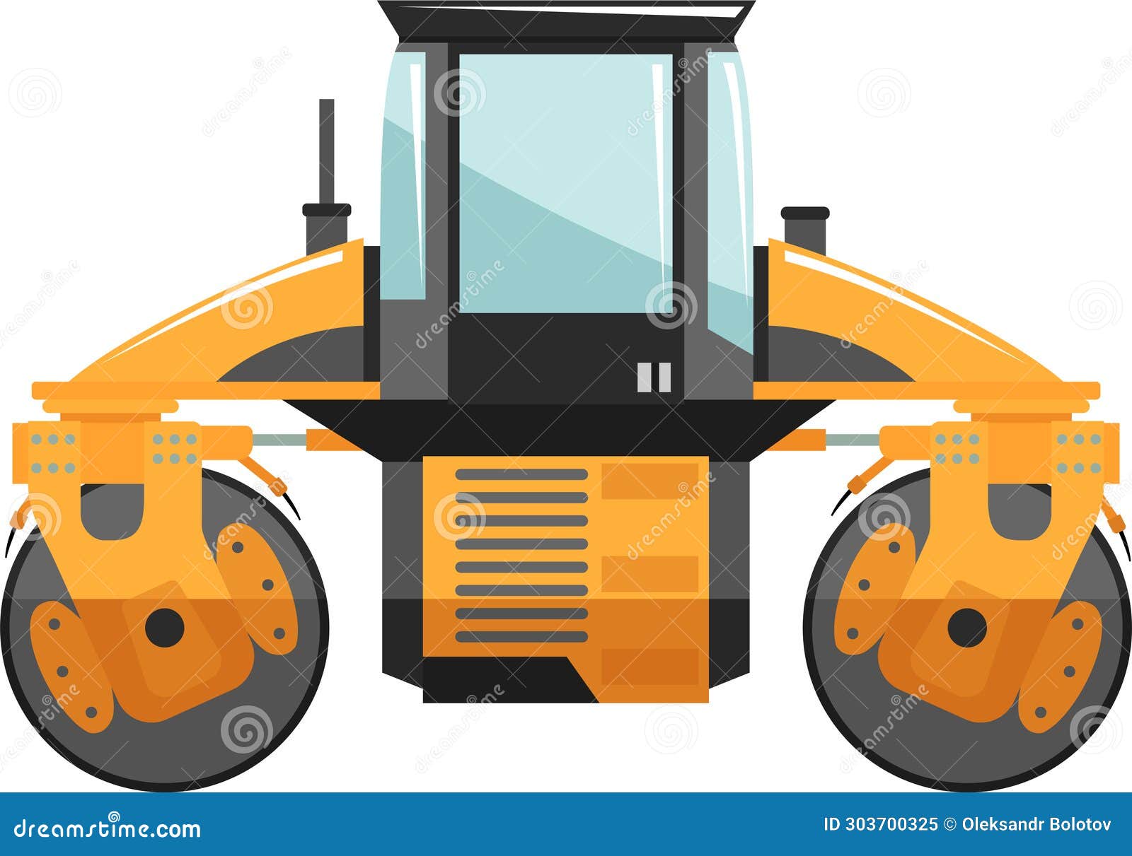 Roller Compactor Icon For Construction Equipment Vector Illustration ...
