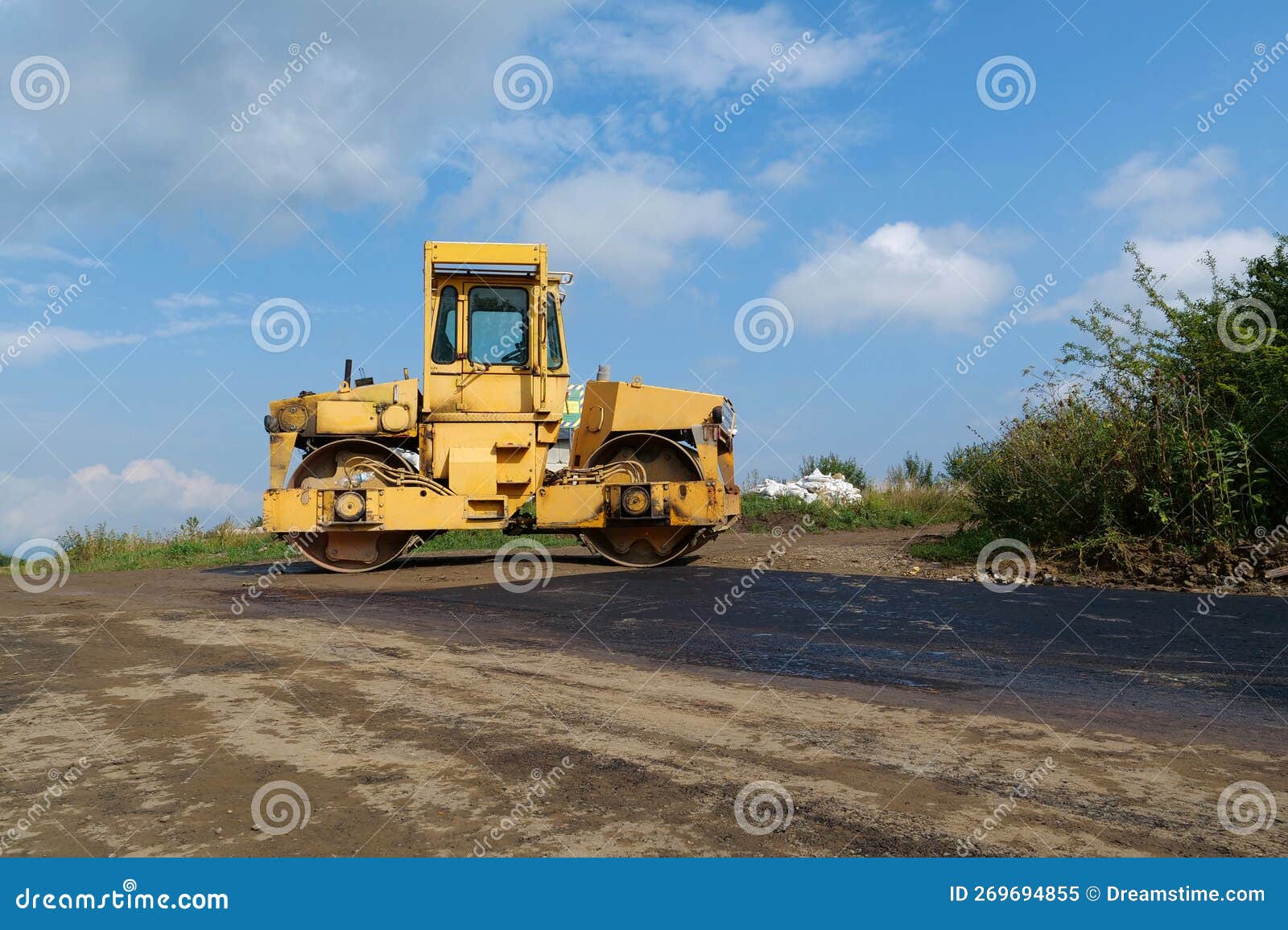 Road Roller - Compactor-type Engineering Vehicle Used To Compact ...