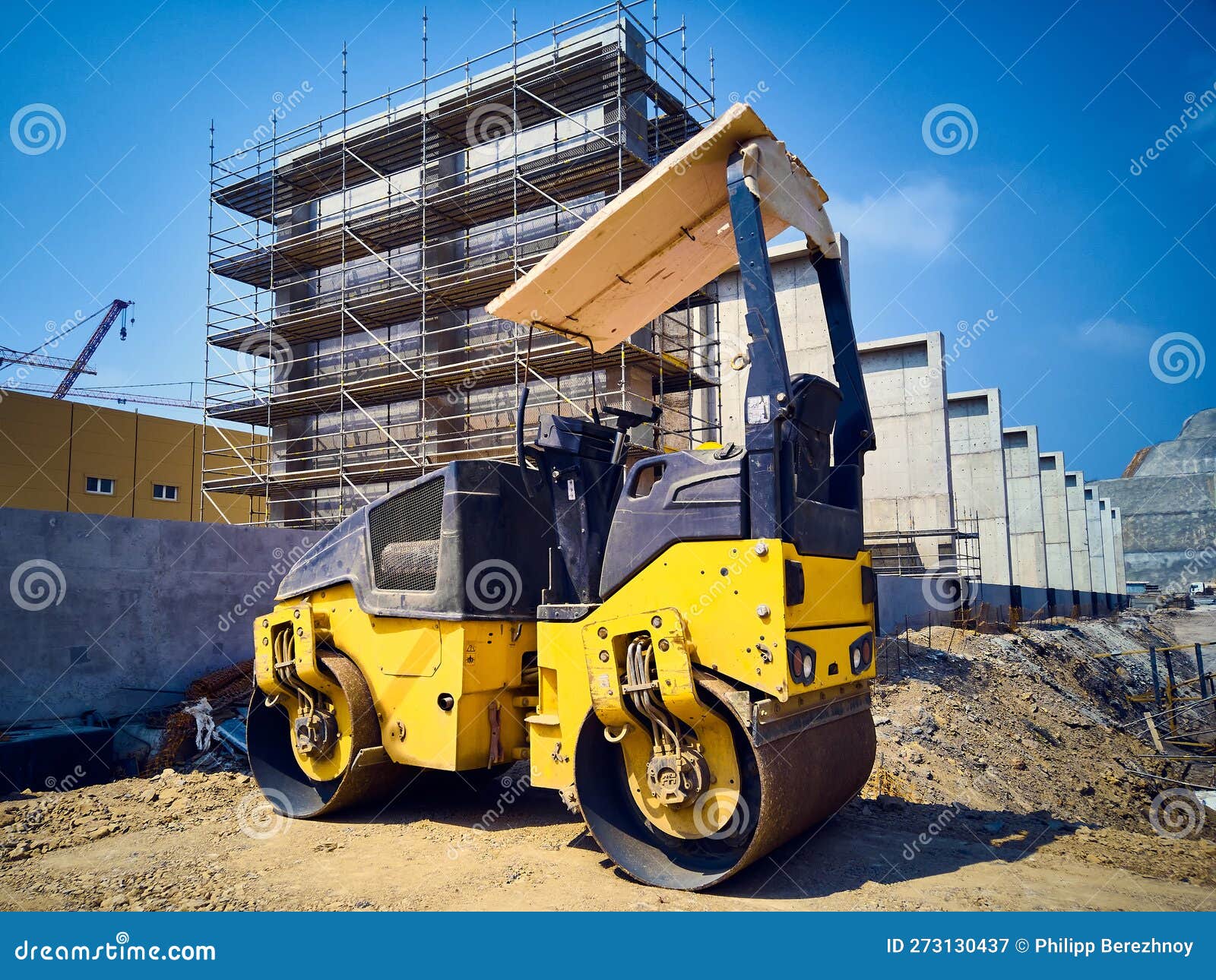 Compactor At Road Compaction Works Stock Photo | CartoonDealer.com ...