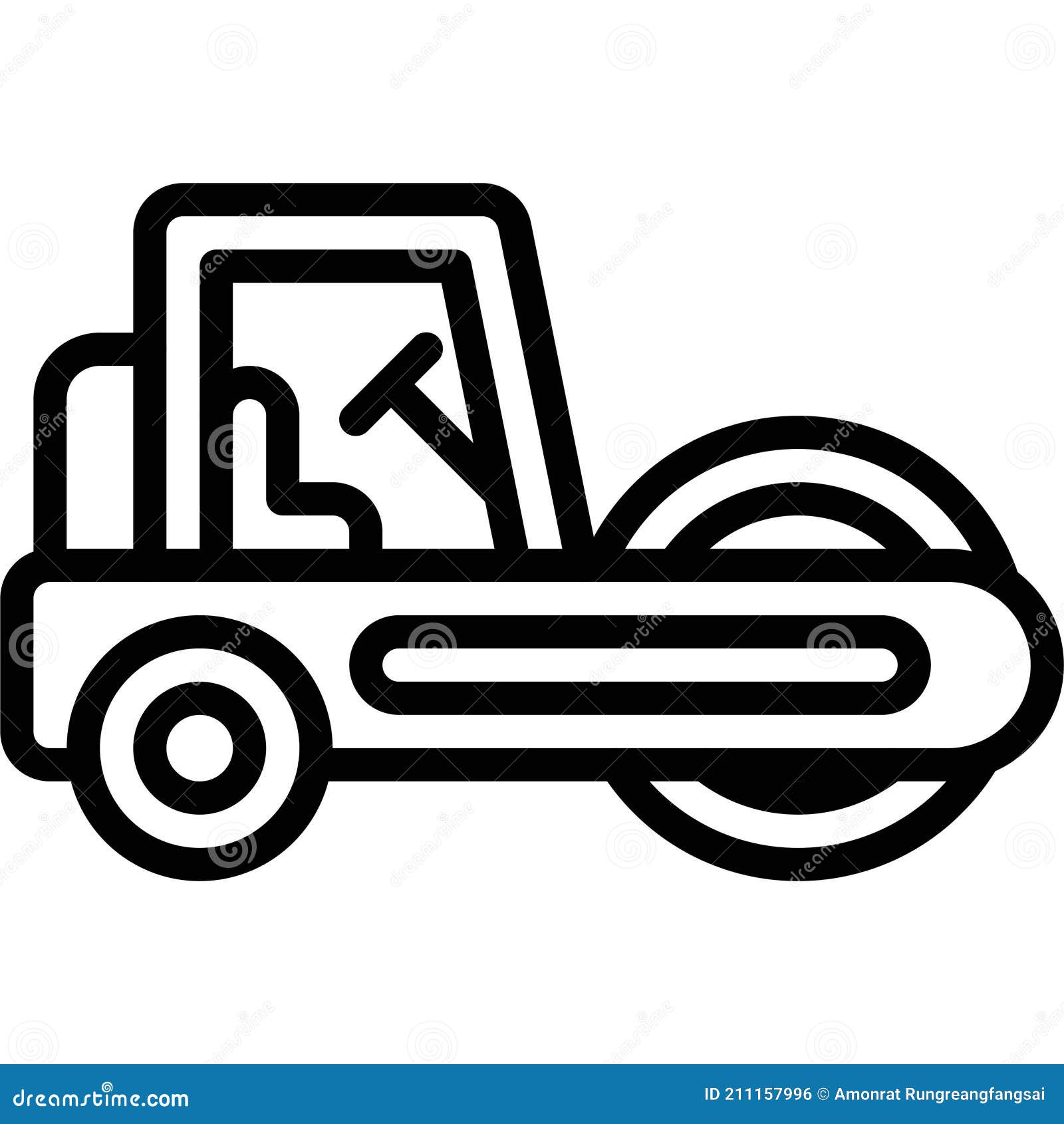 Road Roller Icon, Transportation Related Vector Stock Vector ...