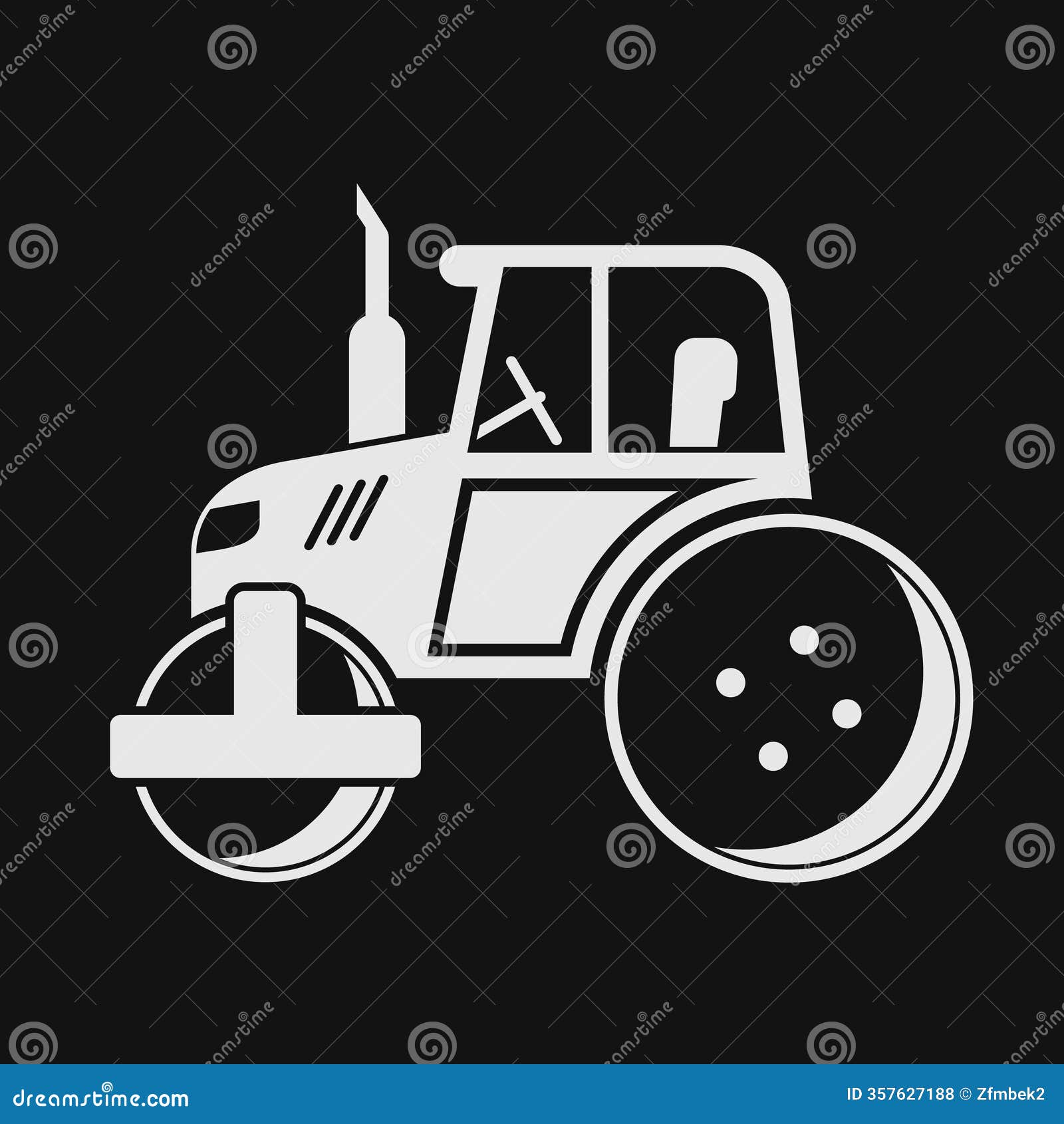 Road Roller Isolated. Vector Stock Vector - Illustration of repair ...