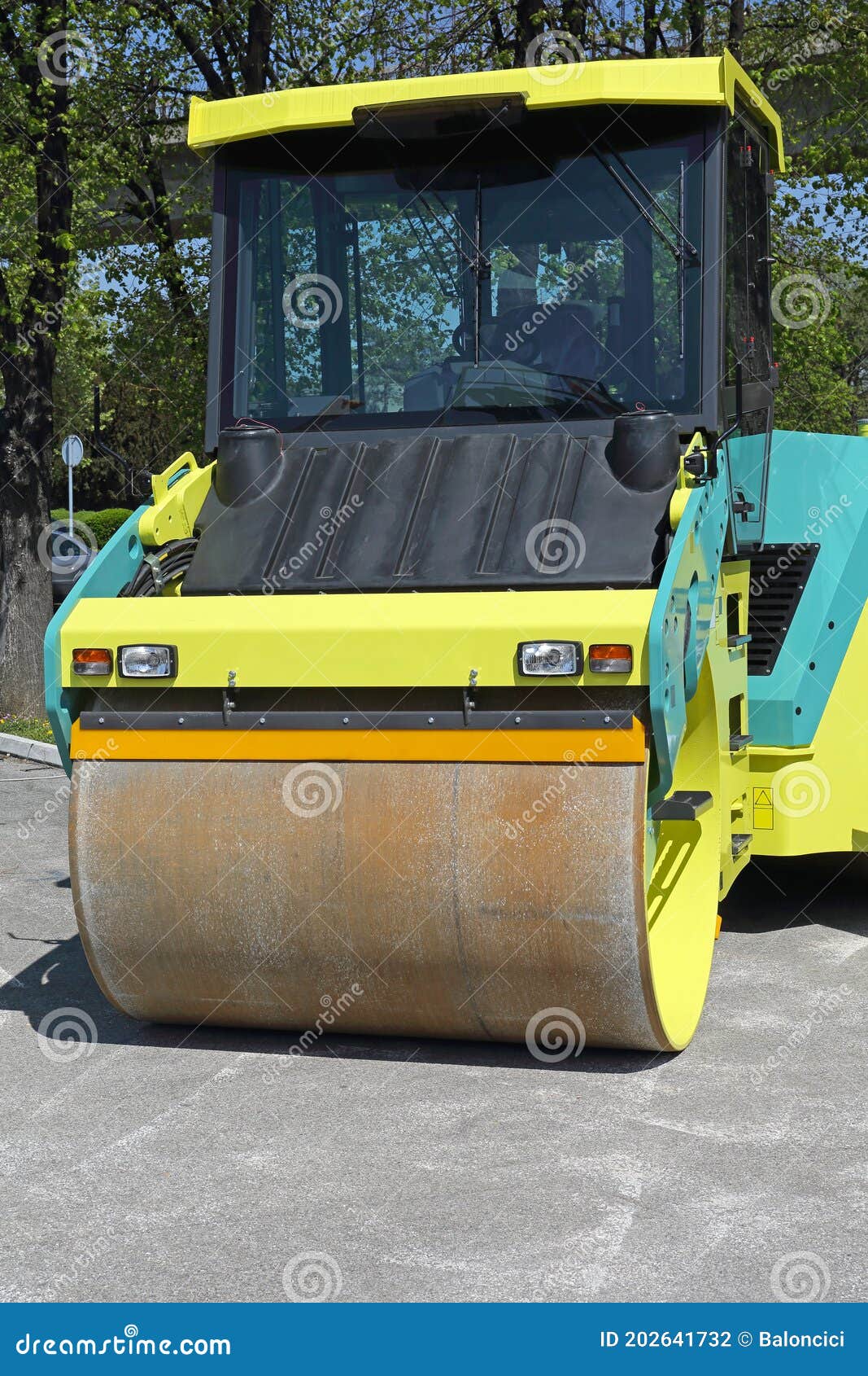 Road Roller Machine stock photo. Image of industry, equipment - 202641732