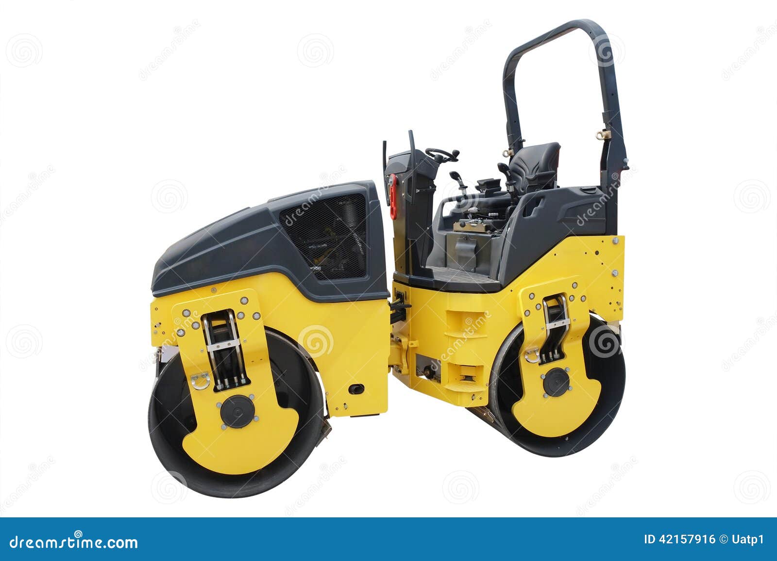 Road roller stock photo. Image of cylinder, road, paving - 42157916