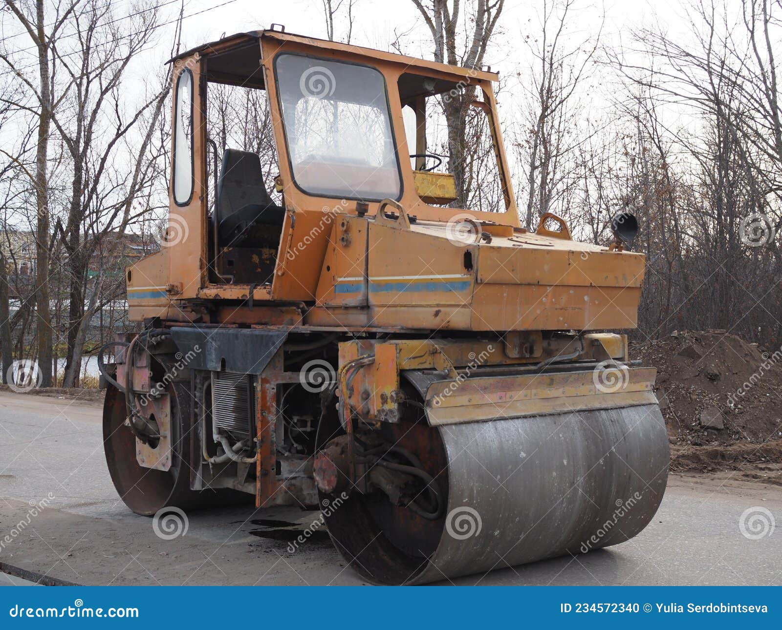 Road Rollers during Asphalt Compaction Works Stock Photo - Image of ...