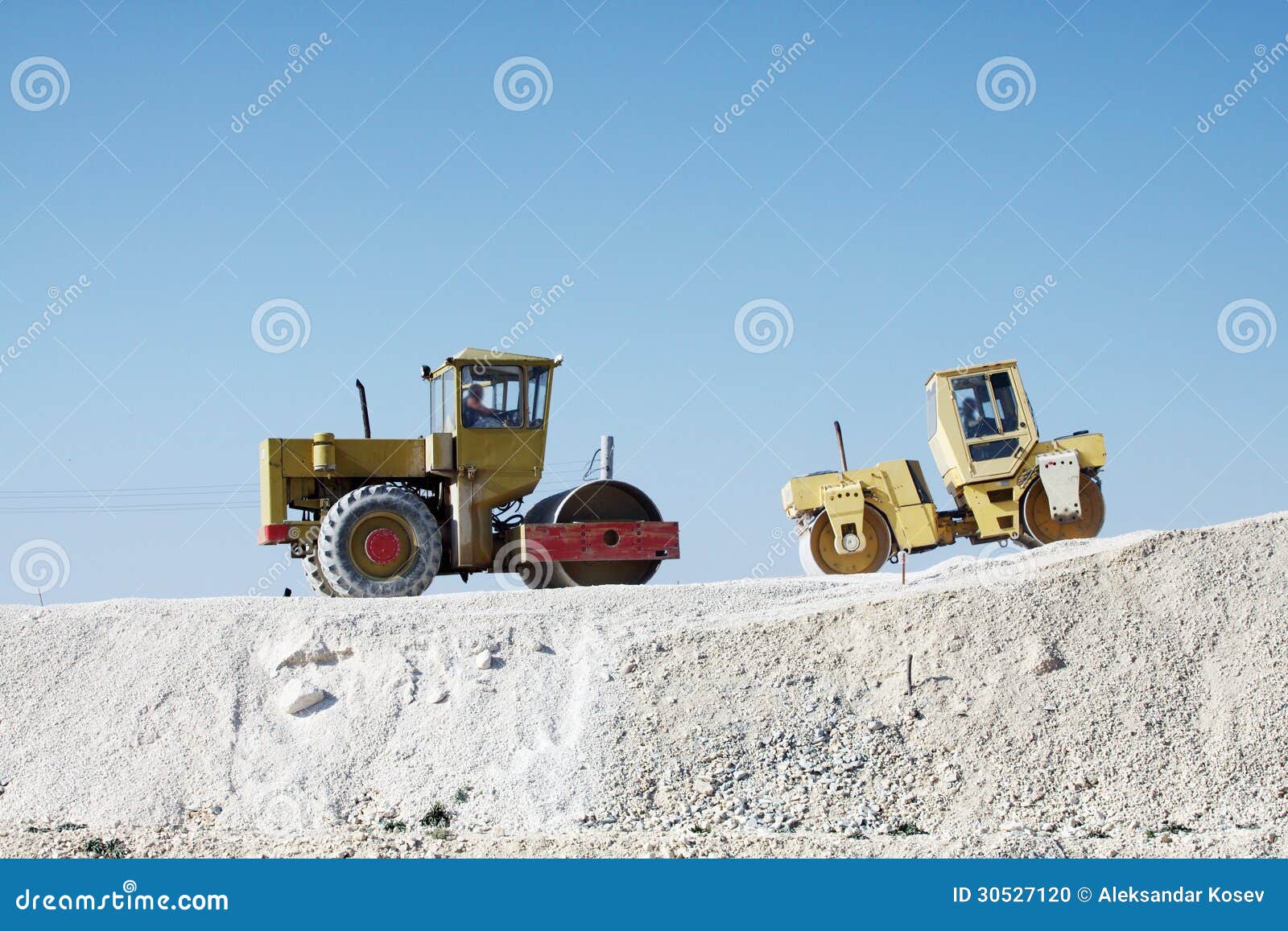 Road rollers stock photo. Image of roadwork, road, street - 30527120