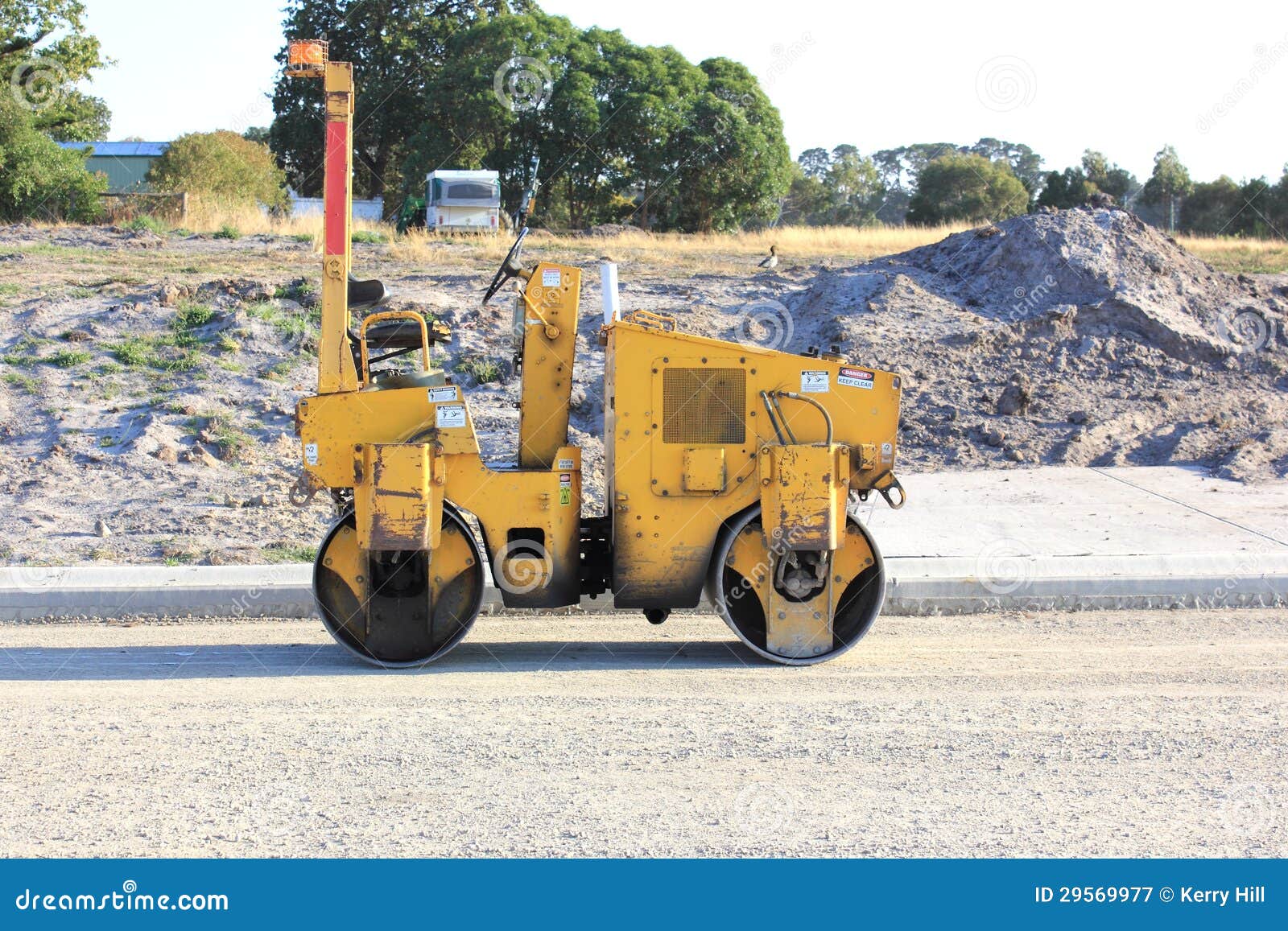 Road rolling machine stock image. Image of construction - 29569977