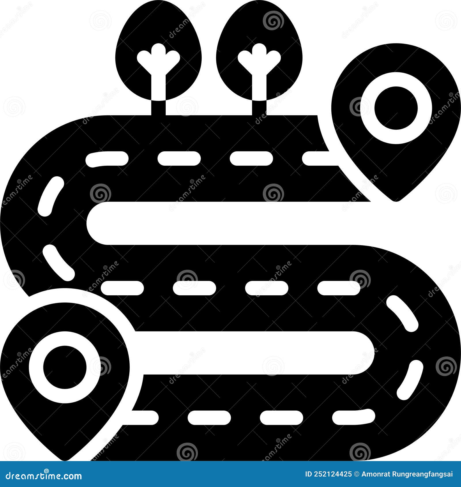 Road Route Icon, Location Map and Navigation Vector Stock Vector ...