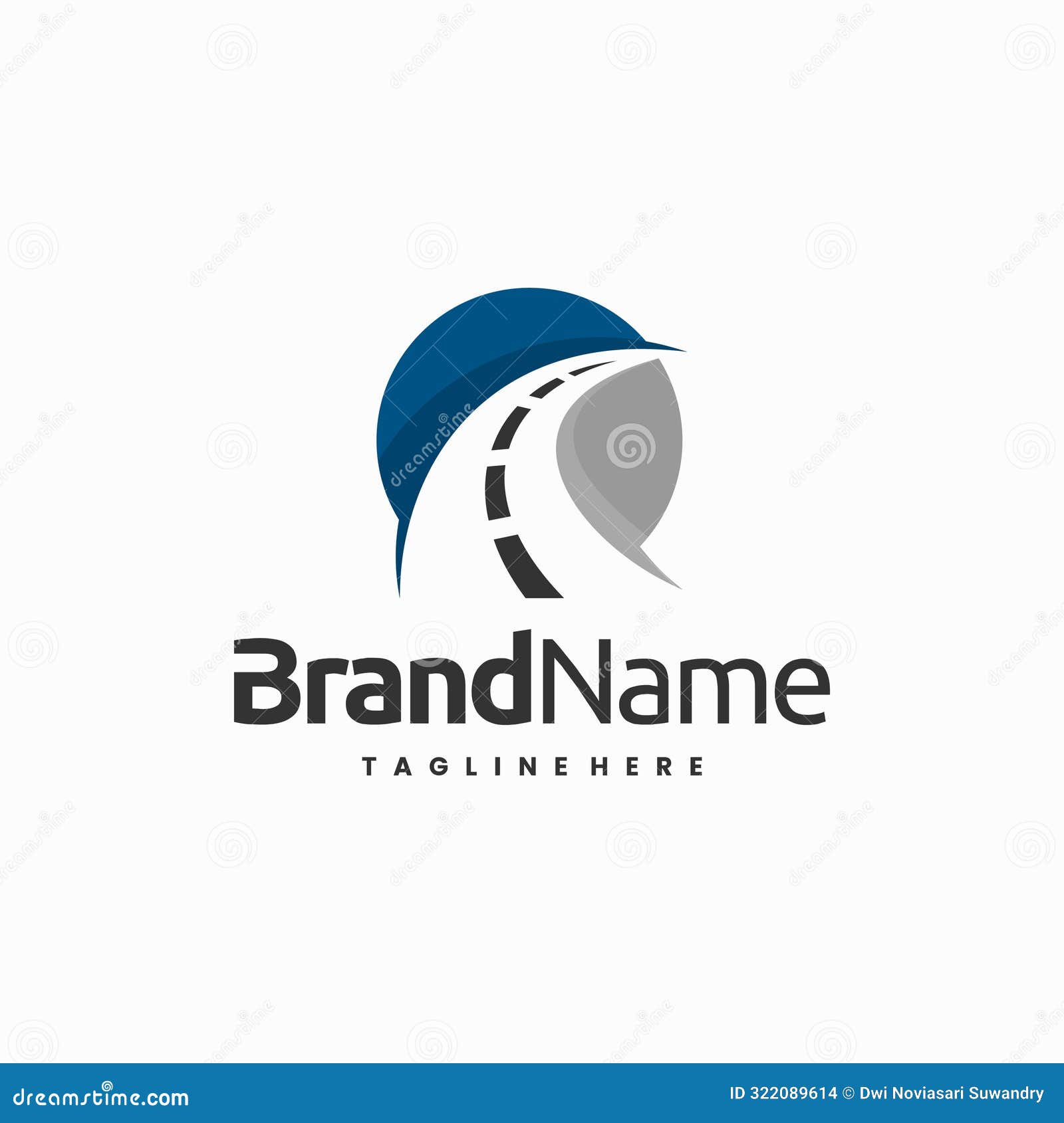 Road Route Logo in Circle Sign Combination Concept Stock Vector ...