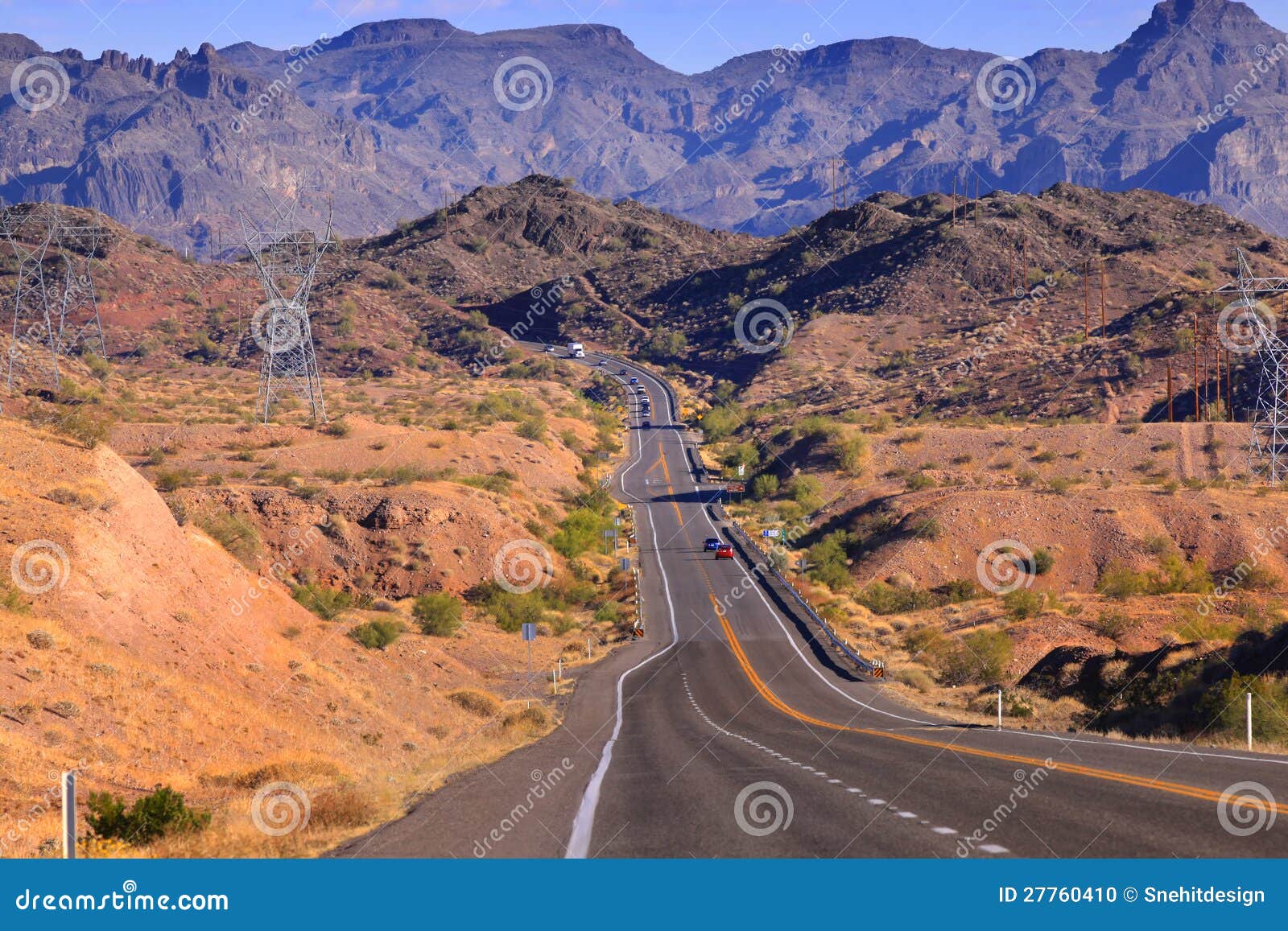 Road through Rugged Terrain Stock Photo - Image of outdoors, sandstone ...