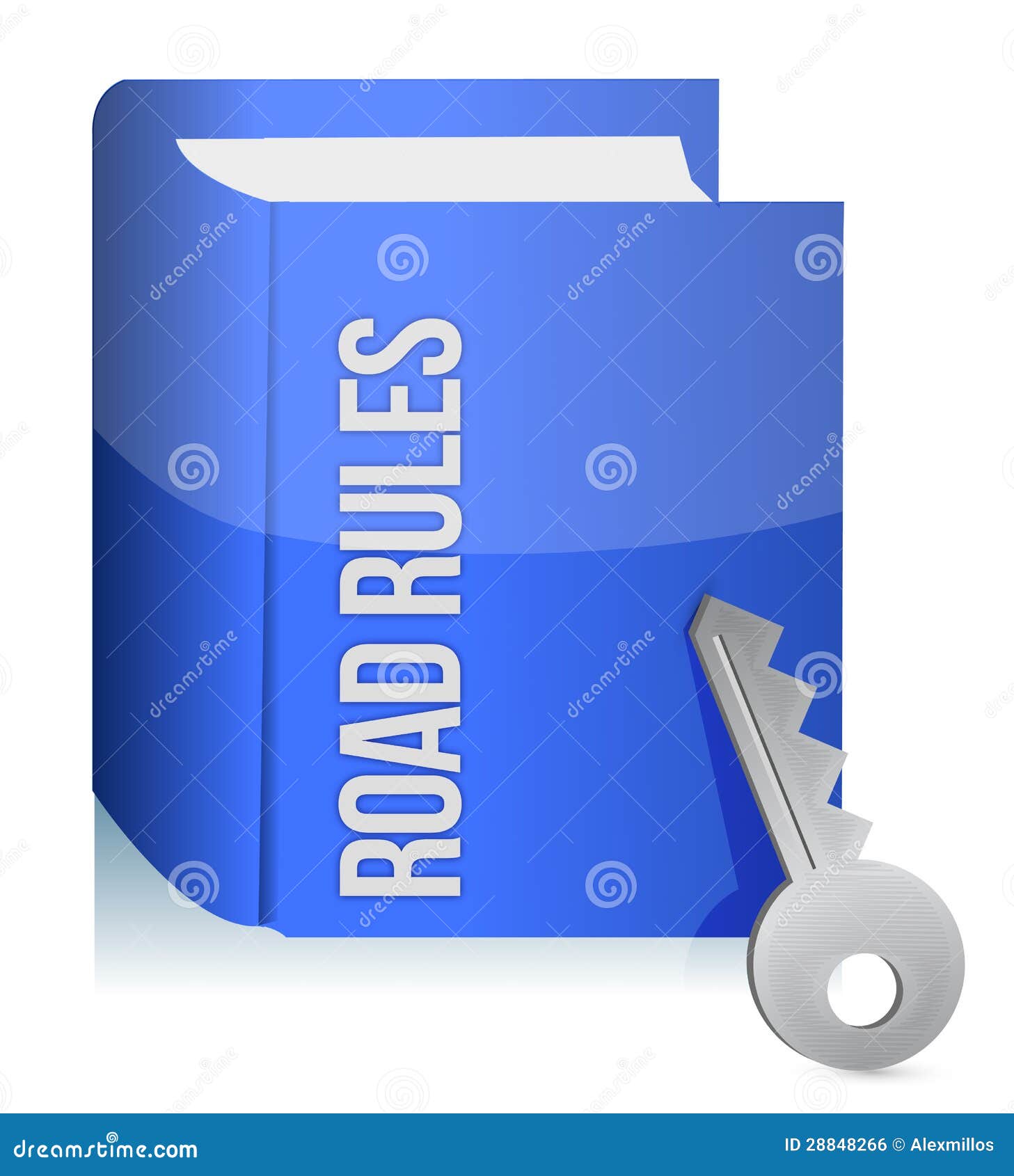 Road Rules Register with Car Keys Stock Illustration - Illustration of ...