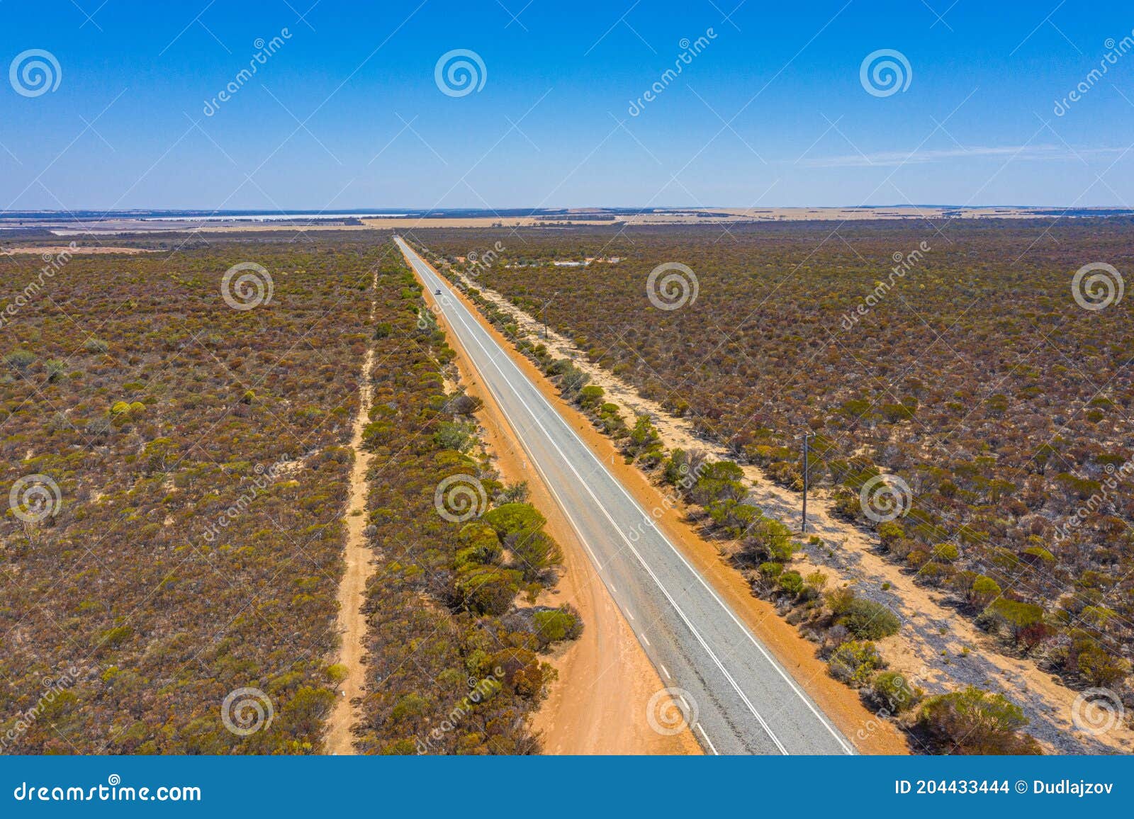 Road Running through Bushes of Western Australia Stock Photo - Image of ...