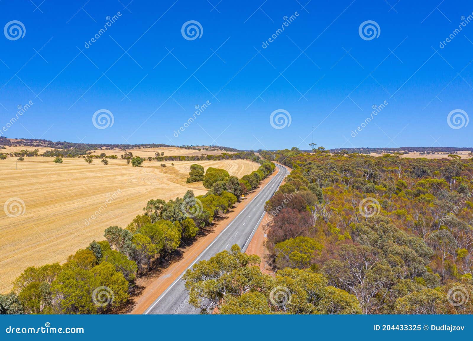Road Running through Hinterland of Western Australia Stock Image ...