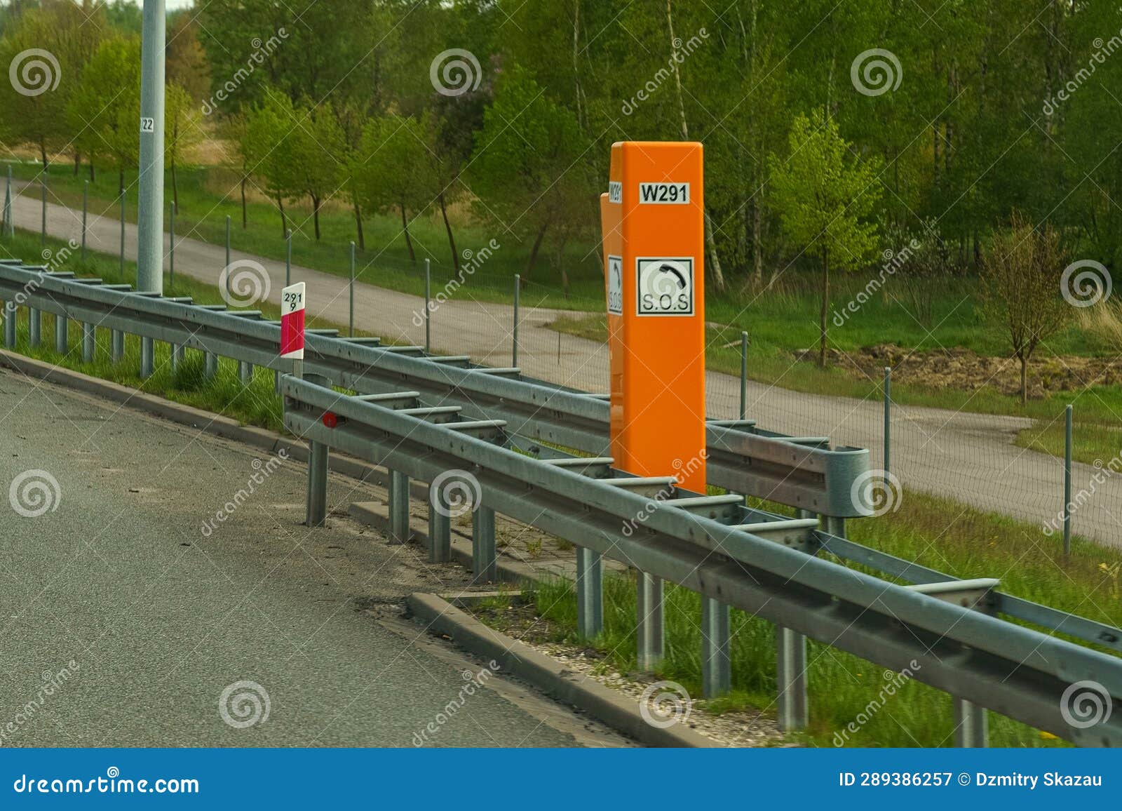 Road Safety - Orange SOS Box on the Motorway Stock Image - Image of ...